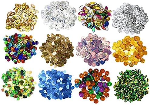 INDIKONB Multicolour Sequin/Sequence 4mm - Pack of 3000 Shiny Sparkle ...