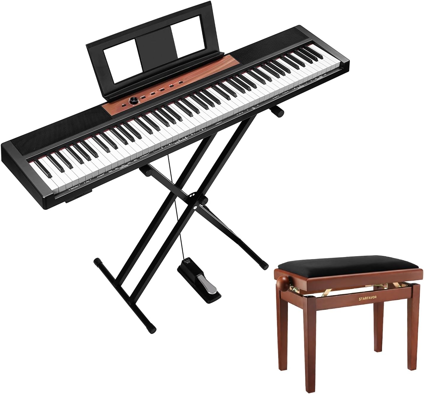 Amazon.com: Starfavor Digital Piano 88 Key Keyboard, Full Size Piano ...