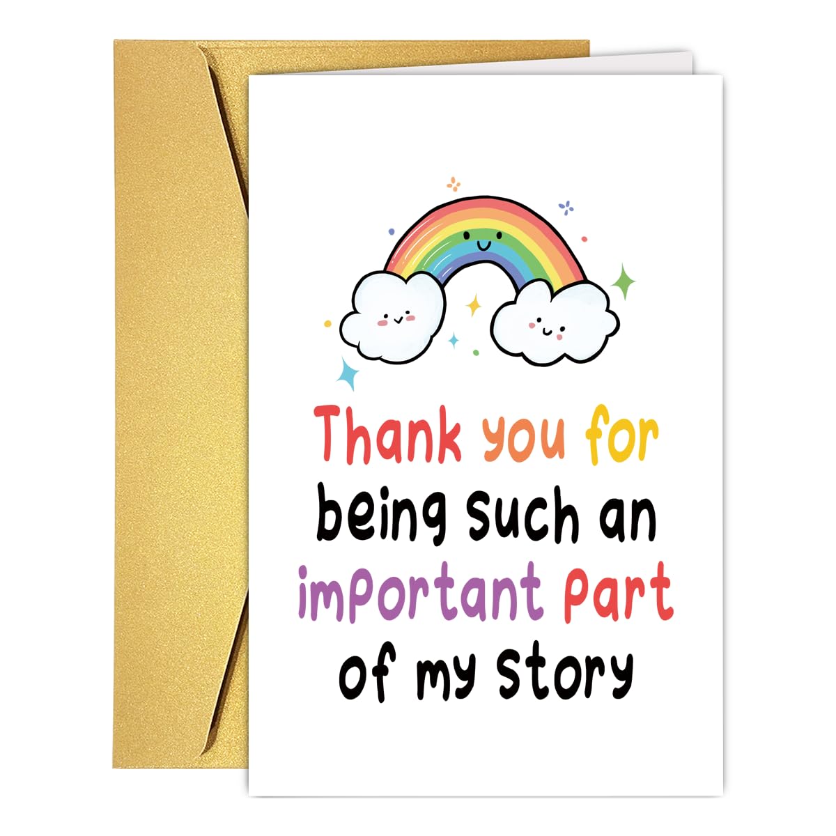 Amazon.com : RUALOVE Lovely Thank You Card for Teacher, Rainbow ...
