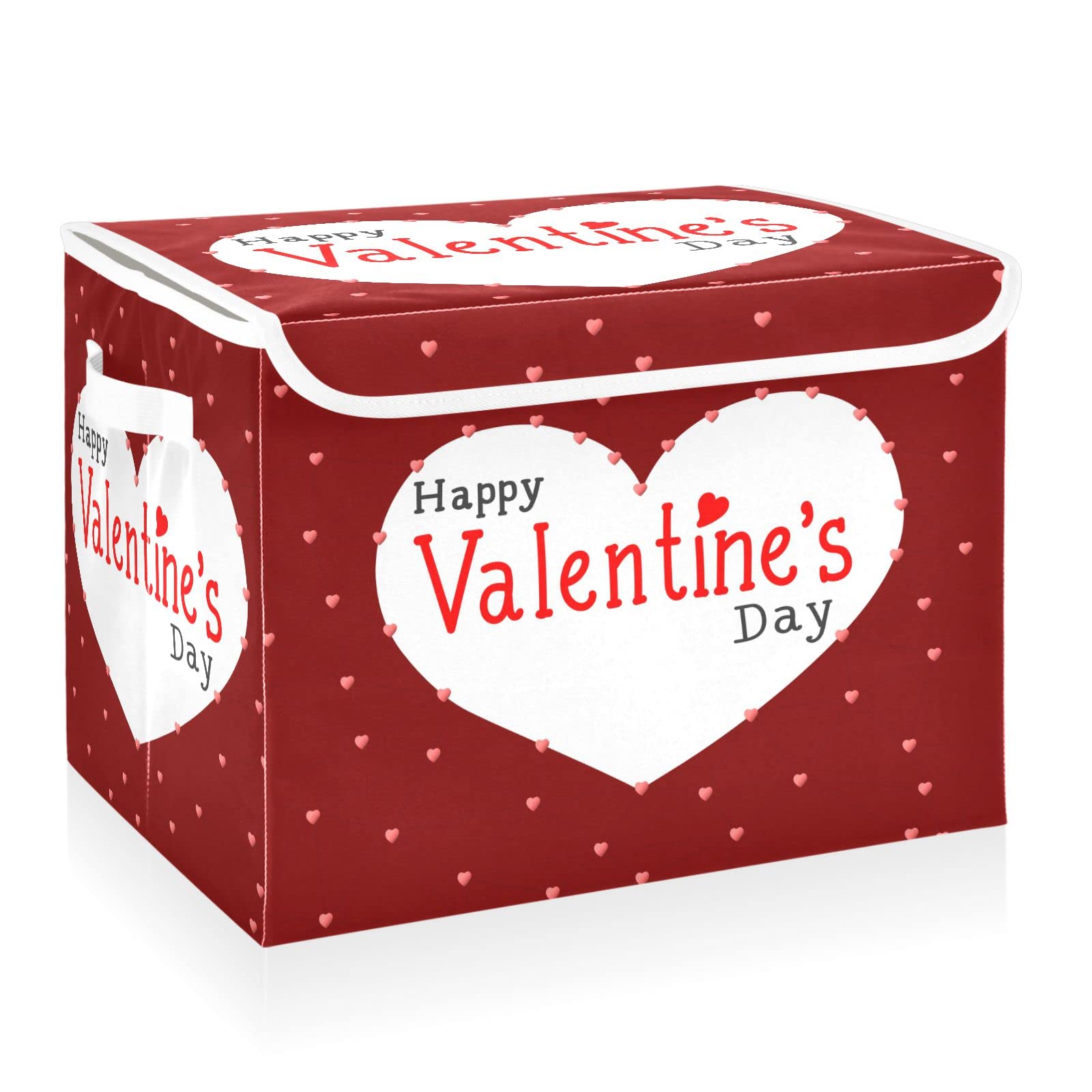 Amazon.com: CaTaKu Large Fabric Storage Bins With Lids,Valentine's Day ...