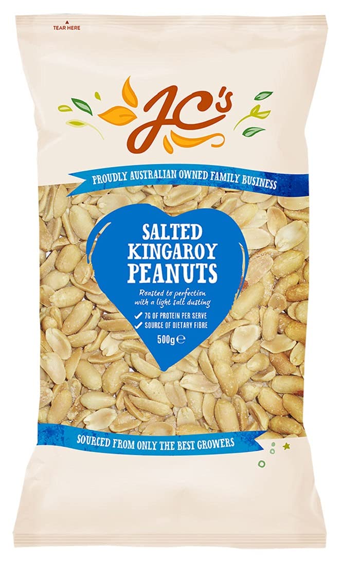 J.C.'S QUALITY FOODS Salted Australian Peanuts, 500 g : Amazon.com.au ...