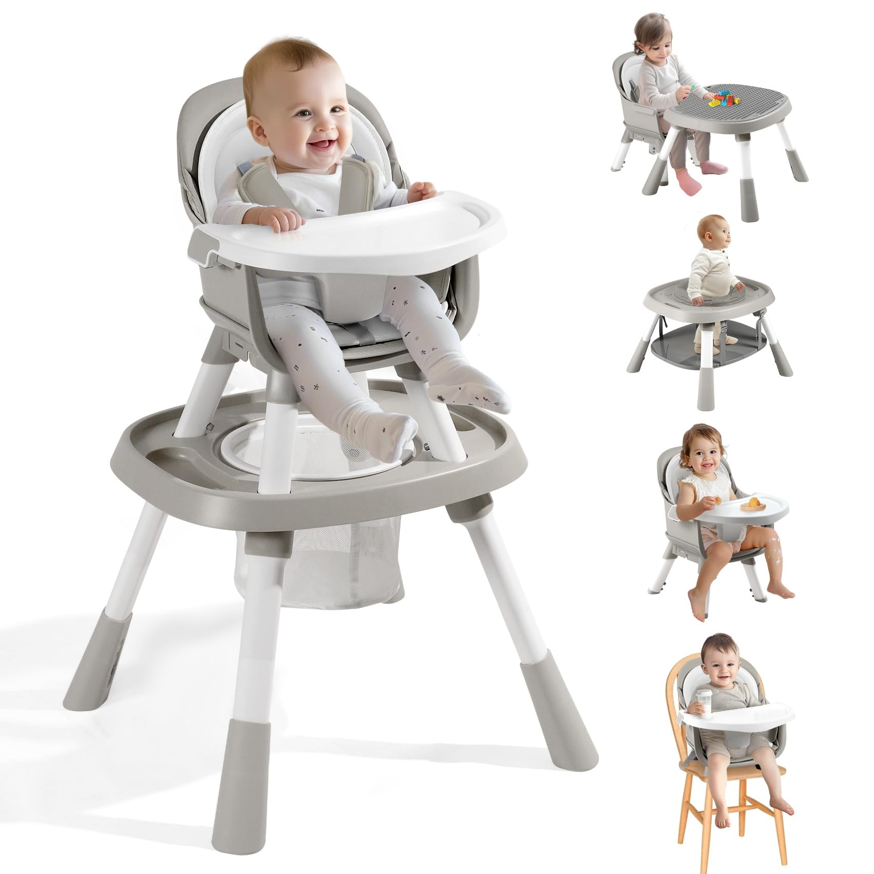 Amazon.com : 9-in-1 High Chairs for Babies and Toddlers, Convertible ...