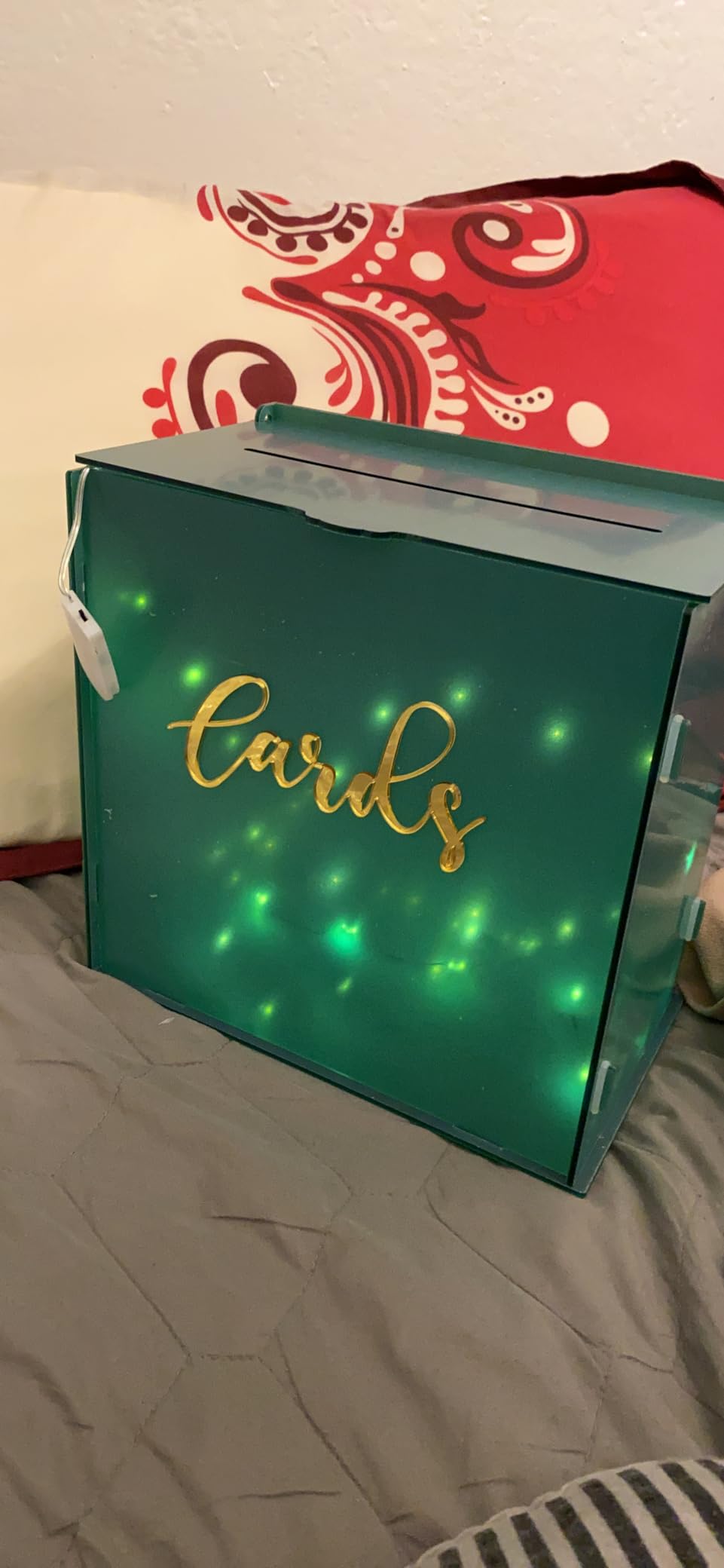 Amazon.com: OurWarm Acrylic Wedding Card Box for Reception, Green Gift ...