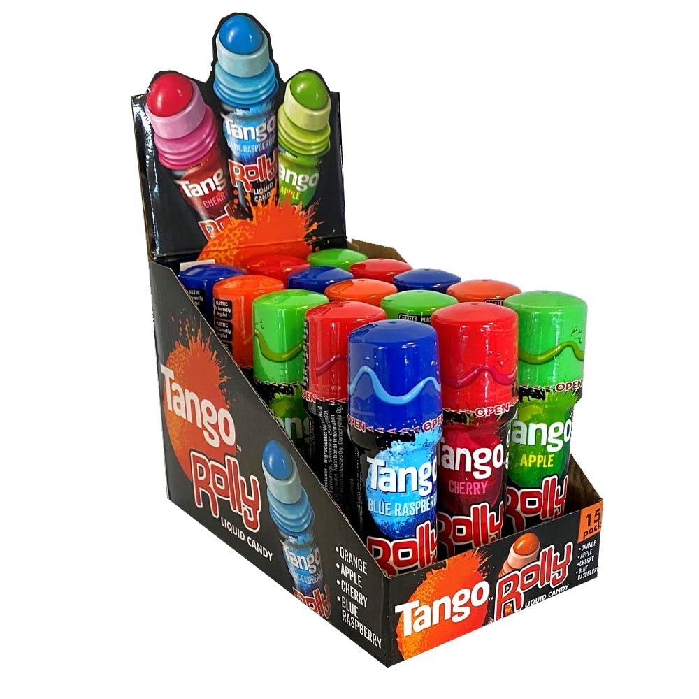 TANGO ROLLY LIQUID CANDY ROLLER 60ml FOUR FLAVOURS HALAL & VEGAN SWEETS ...