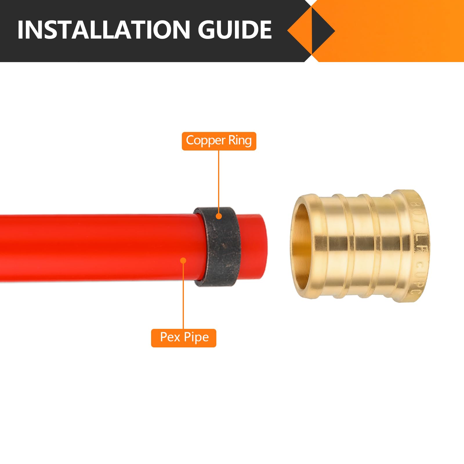 Snapklik.com : HeSun 10-Pack PEX Fittings, 1/2 Inch Pex Plug