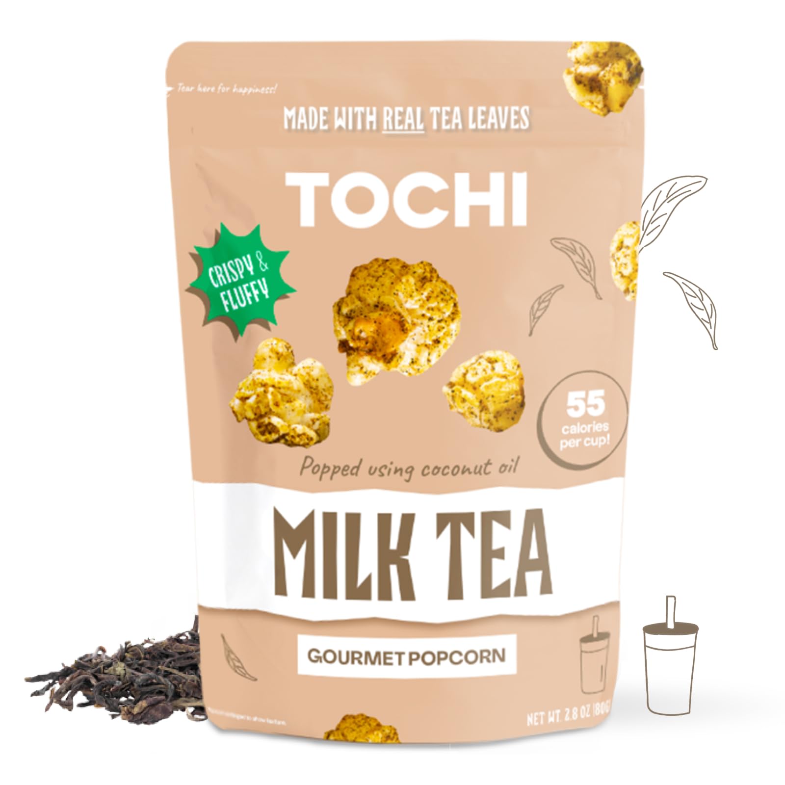 Amazon.com: Tochi Gourmet Popcorn Snacks - Milk Tea Flavor - Using ...