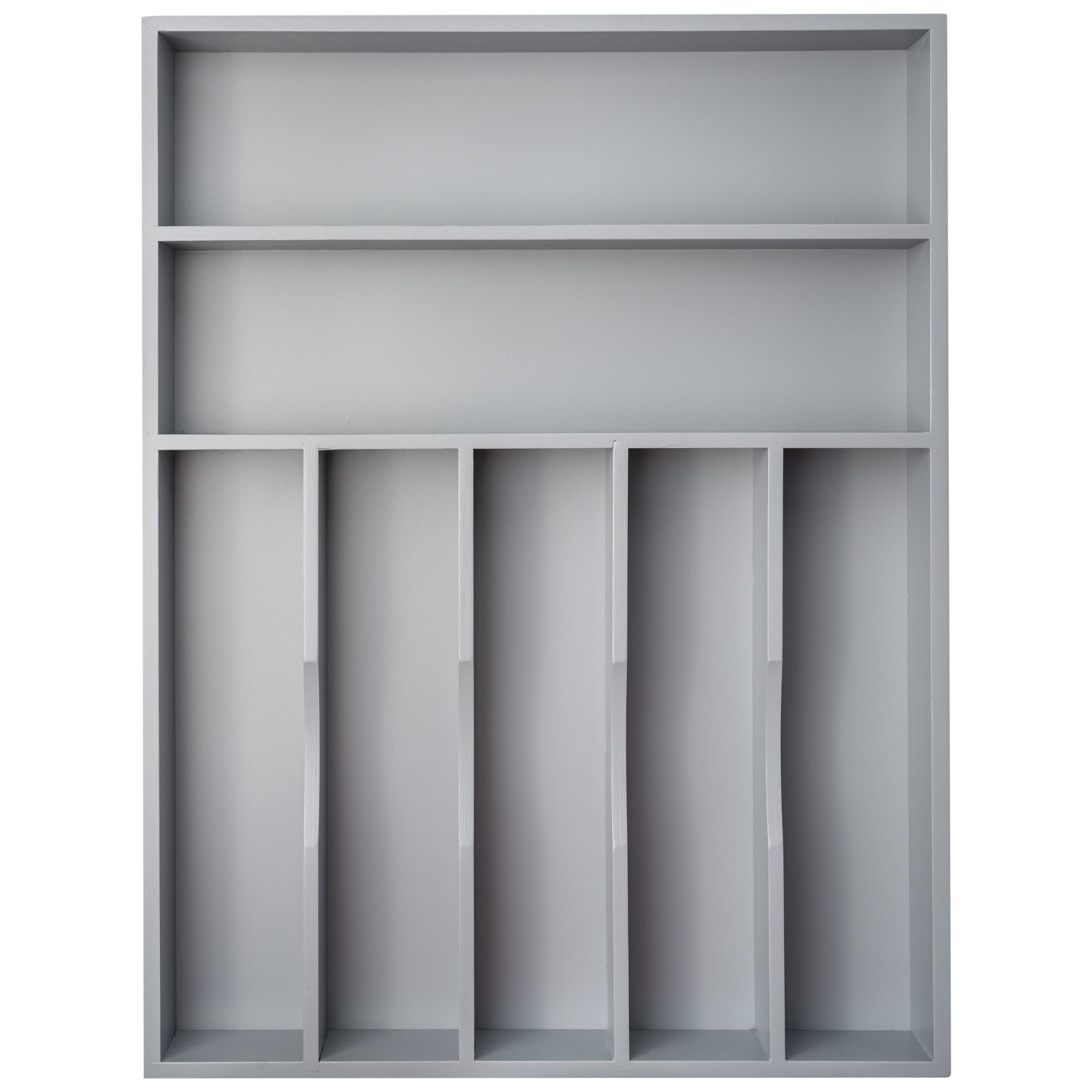 Snapklik.com : Besilord Silverware Organizer 13 Inch Gray Bamboo ...