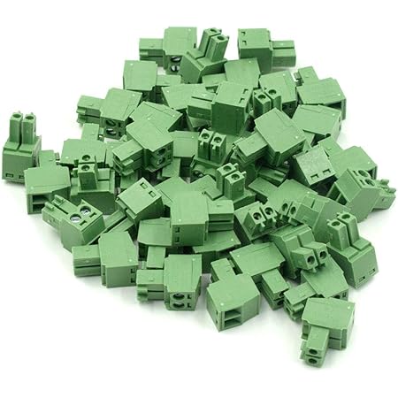 Amazon.com: Hxchen 4-Pin 2.54mm Pitch 150V 6A PCB Mount Screw Terminal ...