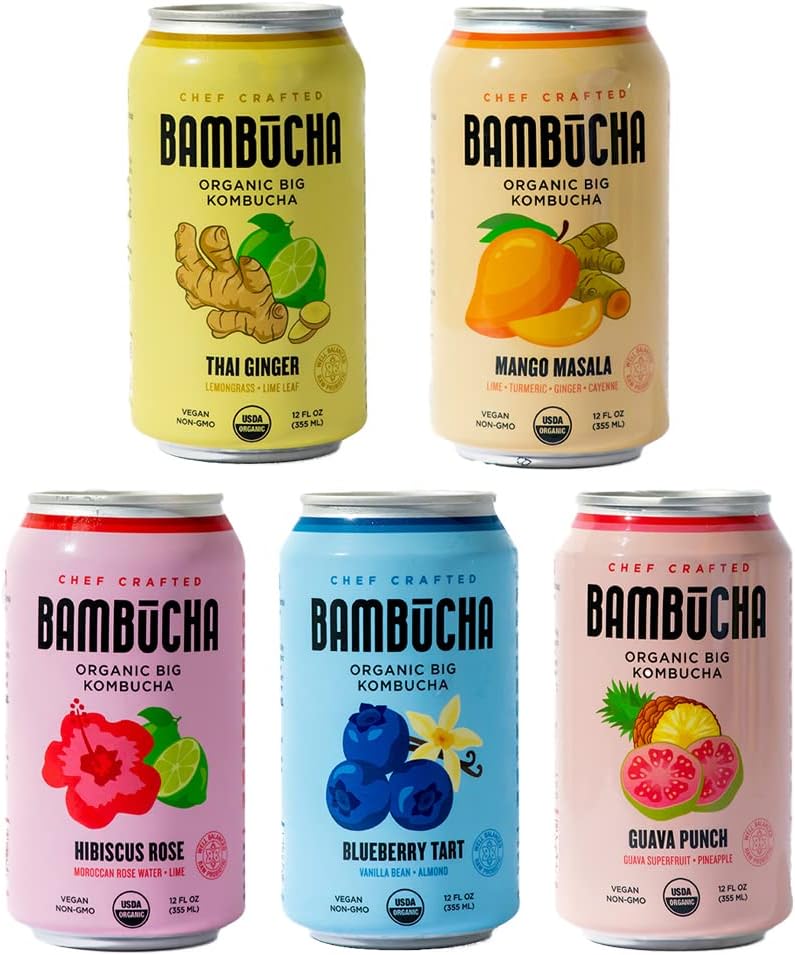 Amazon.com: Bambucha Kombucha Variety 12 Pack Case | Chef Crafted ...