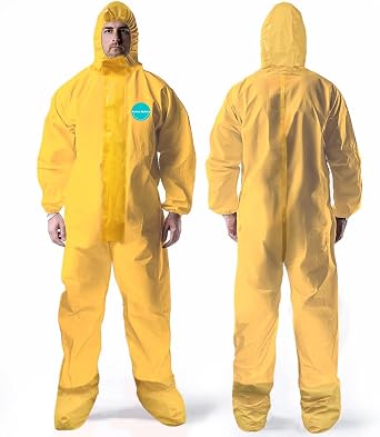 Amazon.com: Andes Safety Chemical Protection Coveralls, Hazmat Suits ...