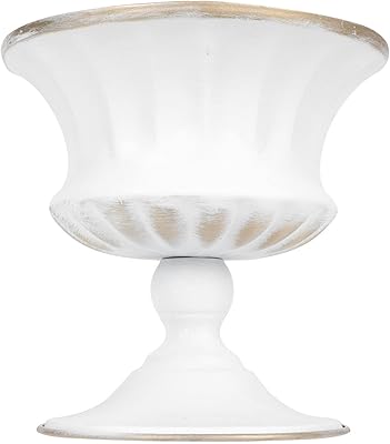Amazon.com: Lyra Ceramic Compote Bowl | White Ceramic Compote Vase l ...