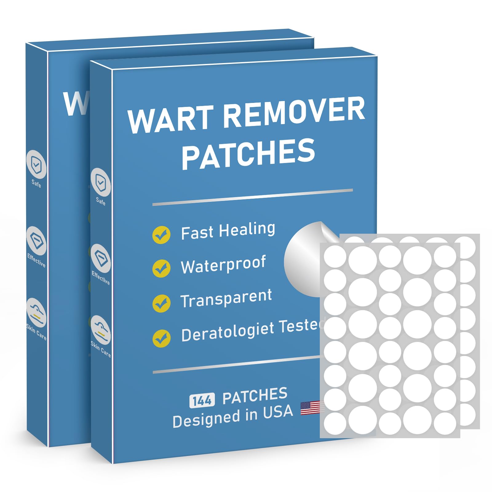 Wart Remover Patches Quick And Effective Hydrocolloid Waterproof Skin ...