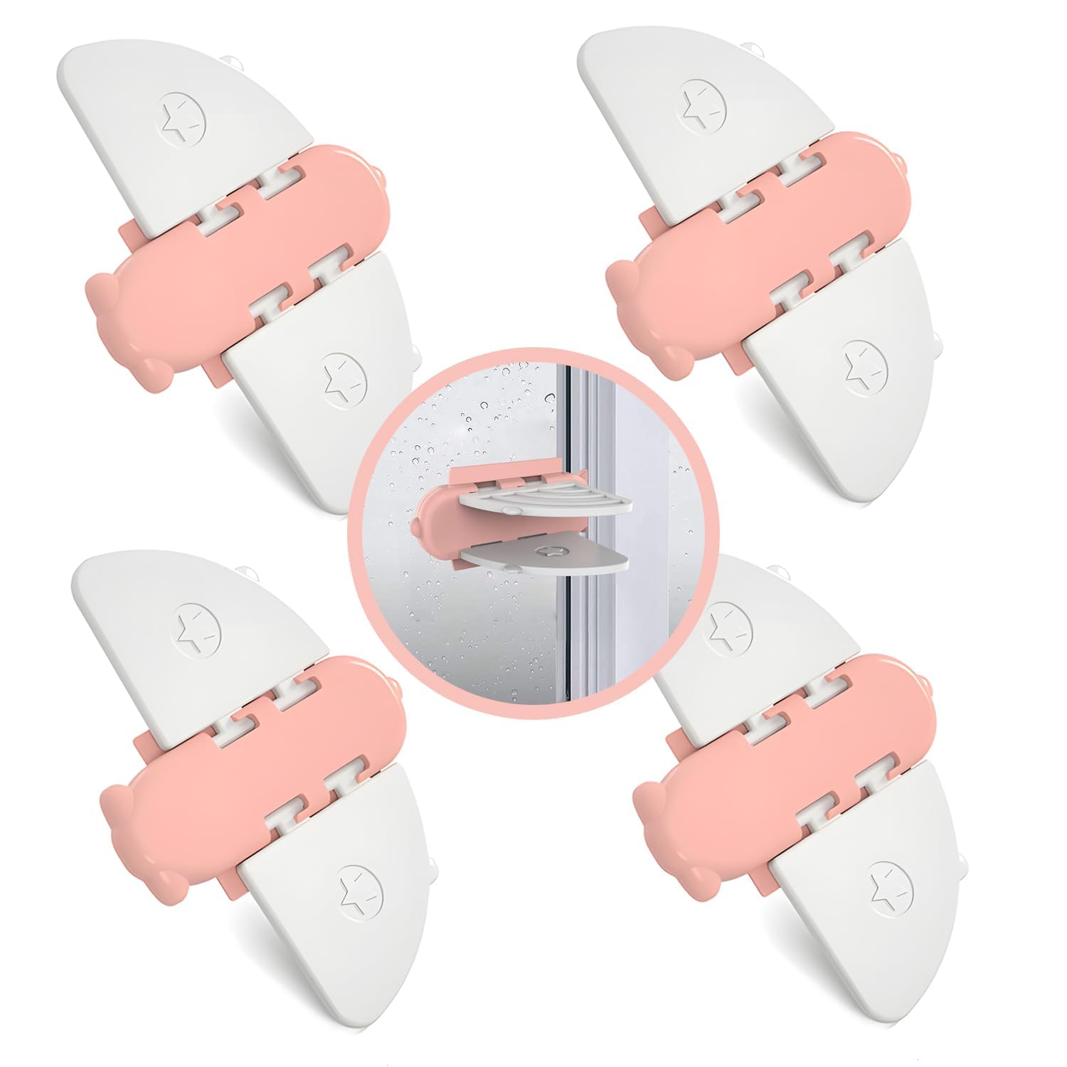 Buy Aputue Sliding Window Locks, 4 Packs Self-Adhesive Sliding Door ...