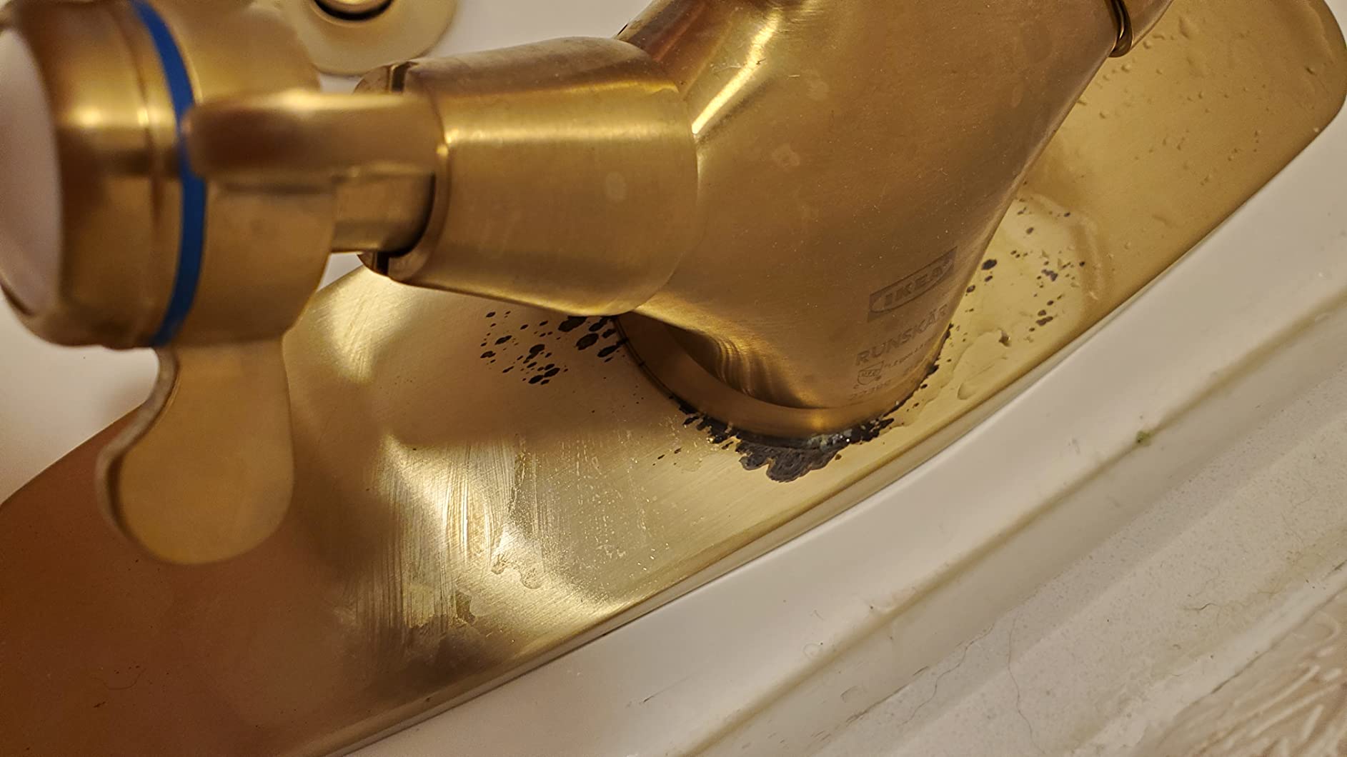 Gold Base Plate for Kitchen Faucet, 10 inch Sink Hole Cover Deck Plate ...