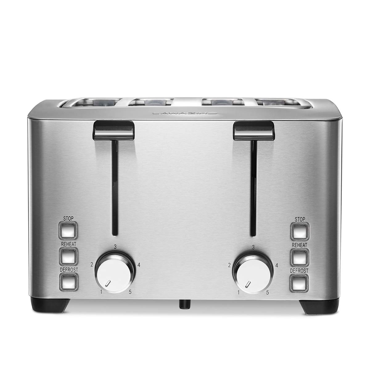 Lawazim 1500W 4 Slice Electric Stainless Steel Toaster with Crumb Tray ...