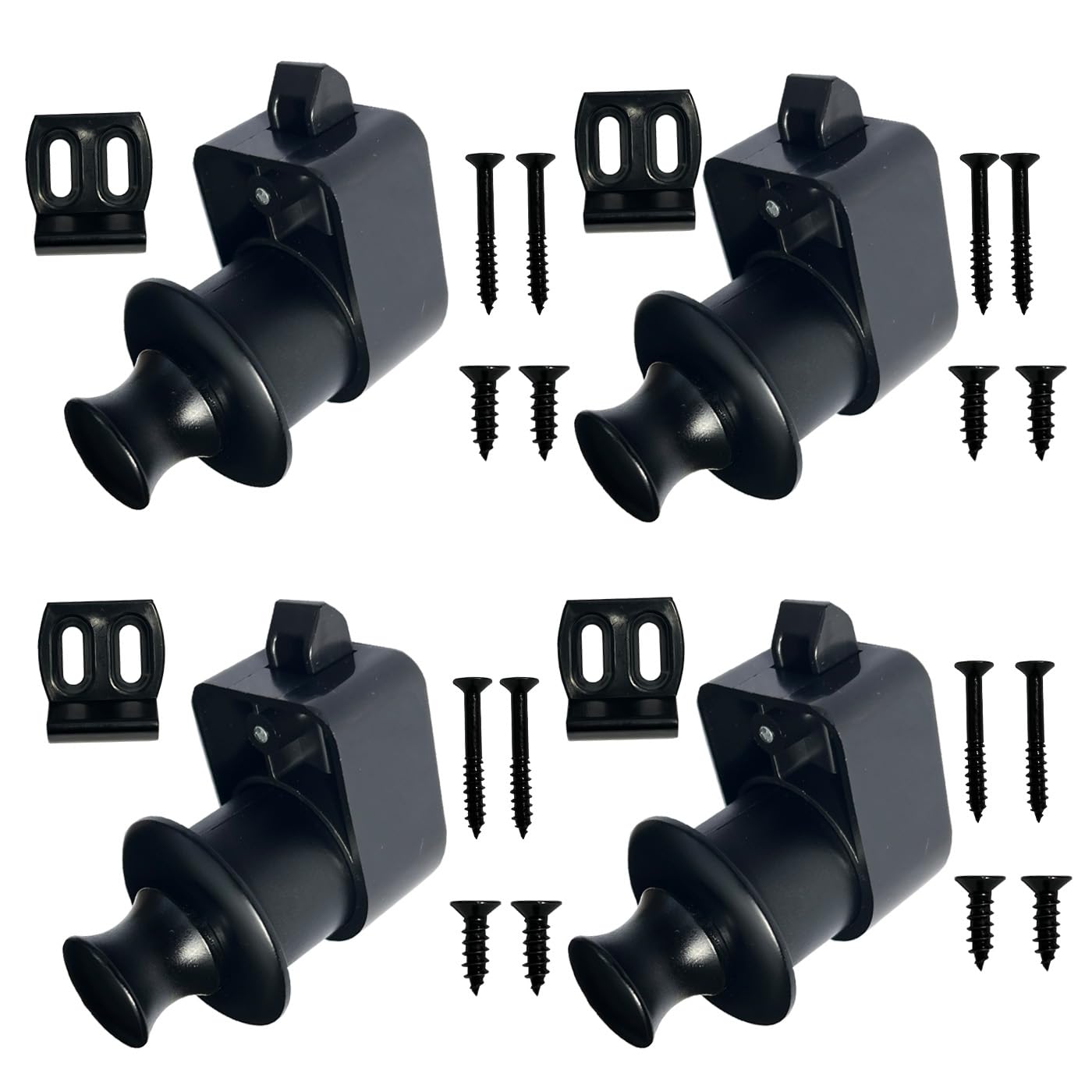 NHDSUO 4 Sets Keyless Metal Push Button Latch,RV Push Cabinet Locks ...