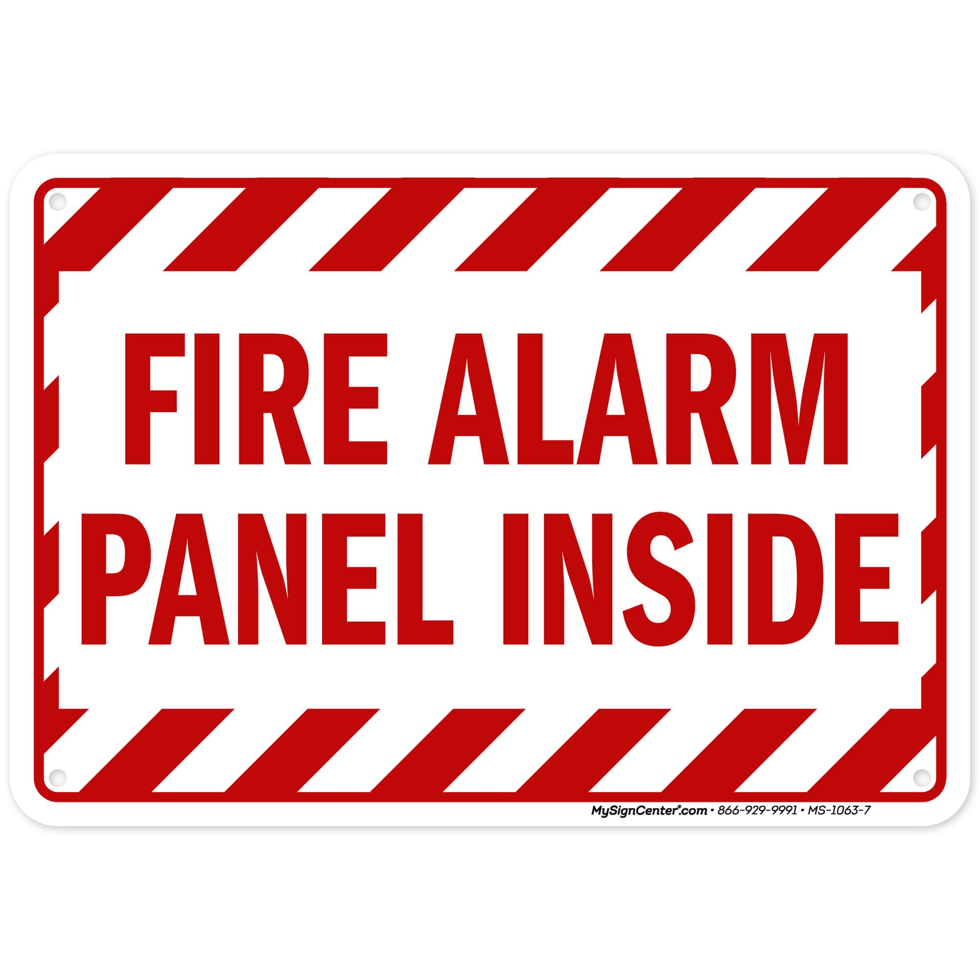 Amazon.com: Fire Alarm Panel Inside Sign, 10x7 Inches, Rust Free .040 ...