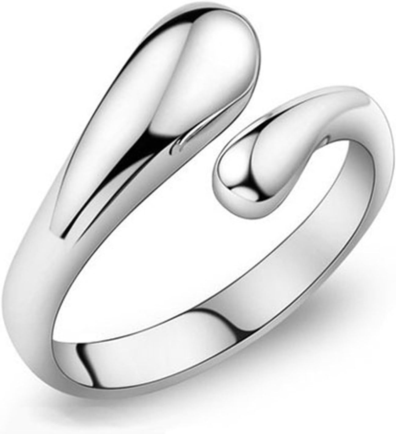 Bodya, verstellbarer Tropfen-Modering für Frauen, offen, versilbert ...