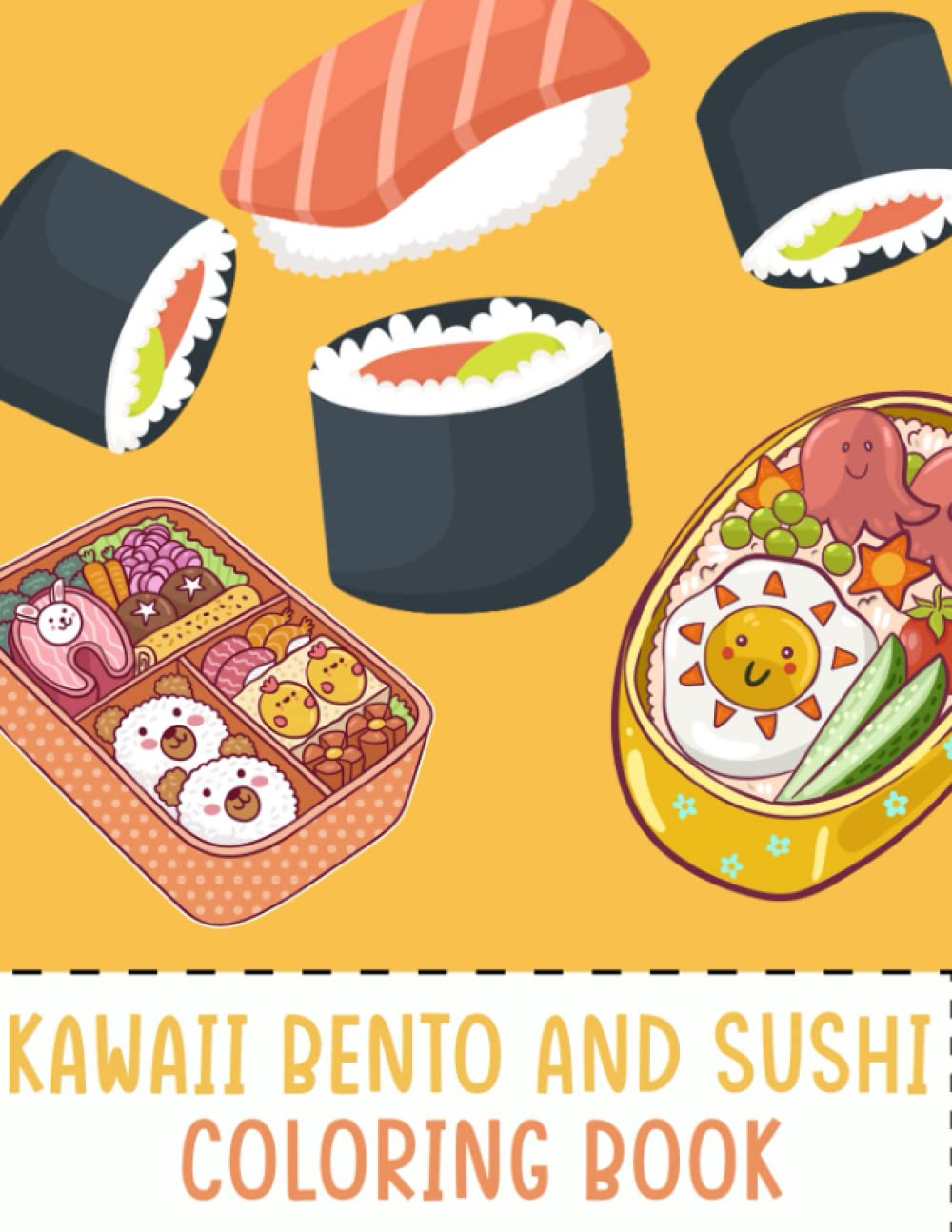 Kawaii Bento and Sushi Coloring Book: Doodle Japan Food in 25 ...
