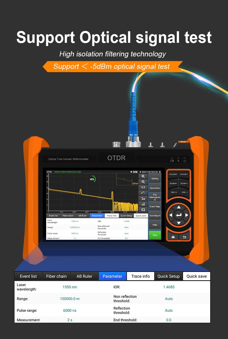 Snapklik.com : OTDR Fiber Optic Tester, 8K IP&Analog Camera Tester ...