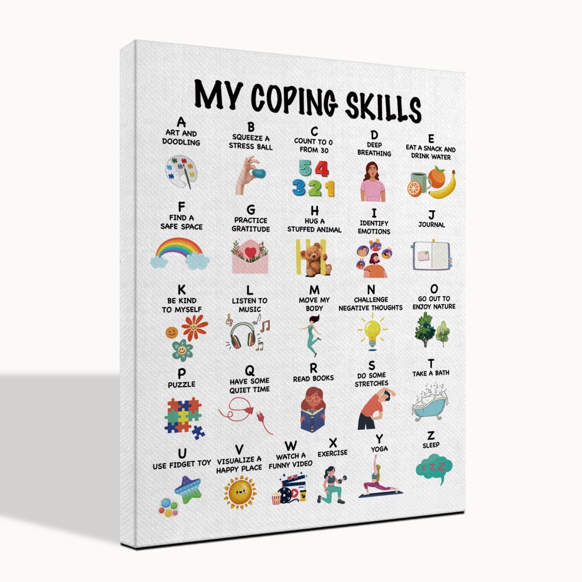 Amazon.com: Mental Health Décor, Mental Health Wall Art, Coping Skills ...