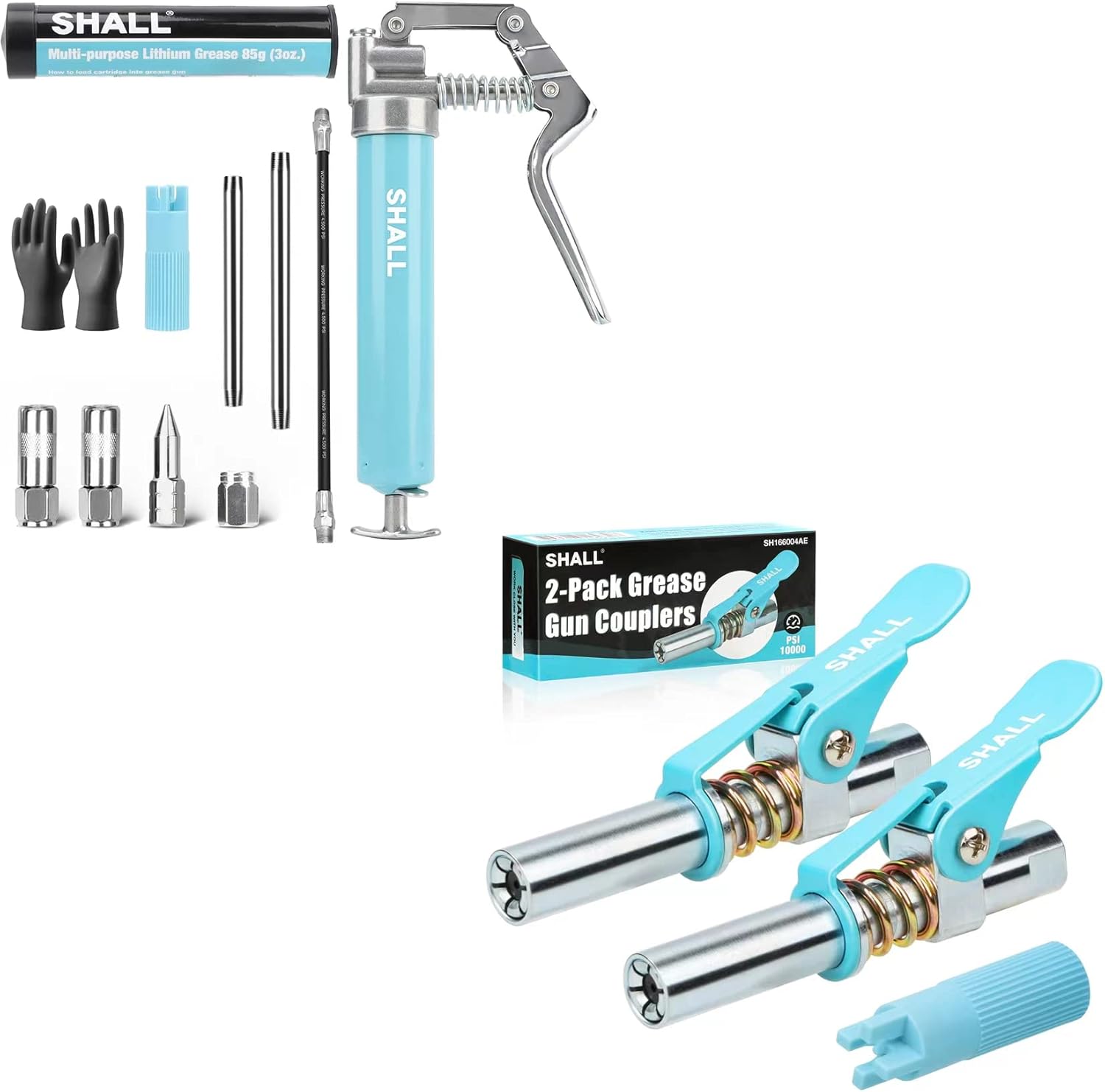 Amazon.com: SHALL Mini Grease Gun & 2Pcs Grease Gun Coupler : Automotive