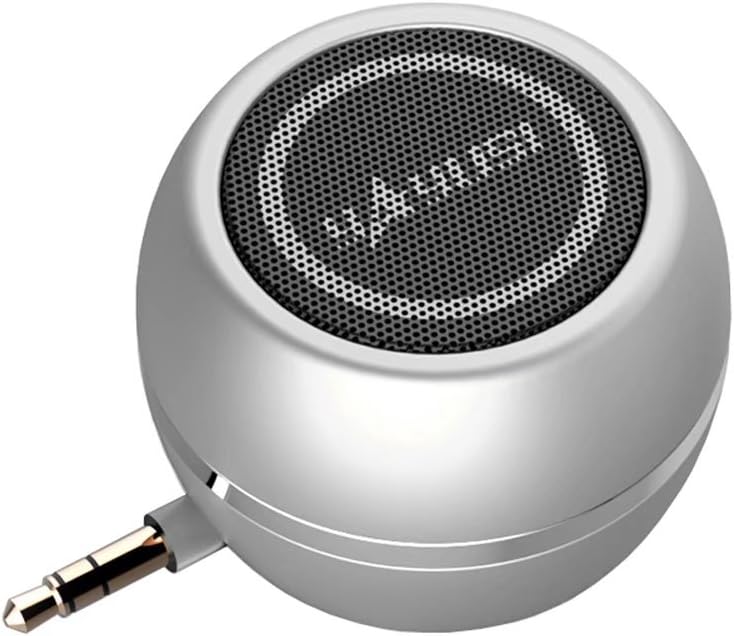 Amazon | HelloGO スマホ用ミニスピーカー ポータブルスピーカー ステレオミニプラグ仕様 パソコン/IPAD/ipod などに適合 多機能 携帯防塵 シルバー | HelloGO ...