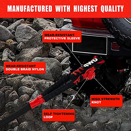 Snapklik.com : TYT 1 X30 Kinetic Recovery Tow Rope, 48000lbs Snatch ...