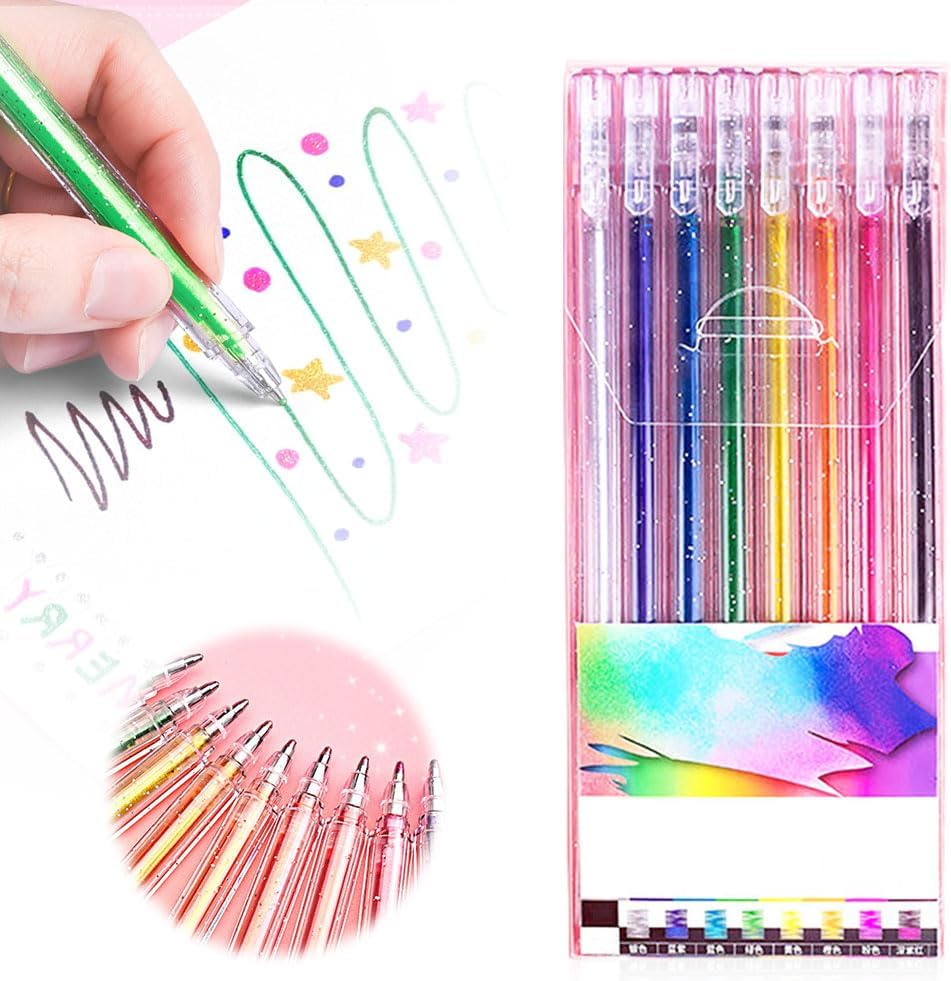 Amazon.com : JUDUNA Glitter Gel Pen Set, 2024 New Glitter Gel Pens for ...