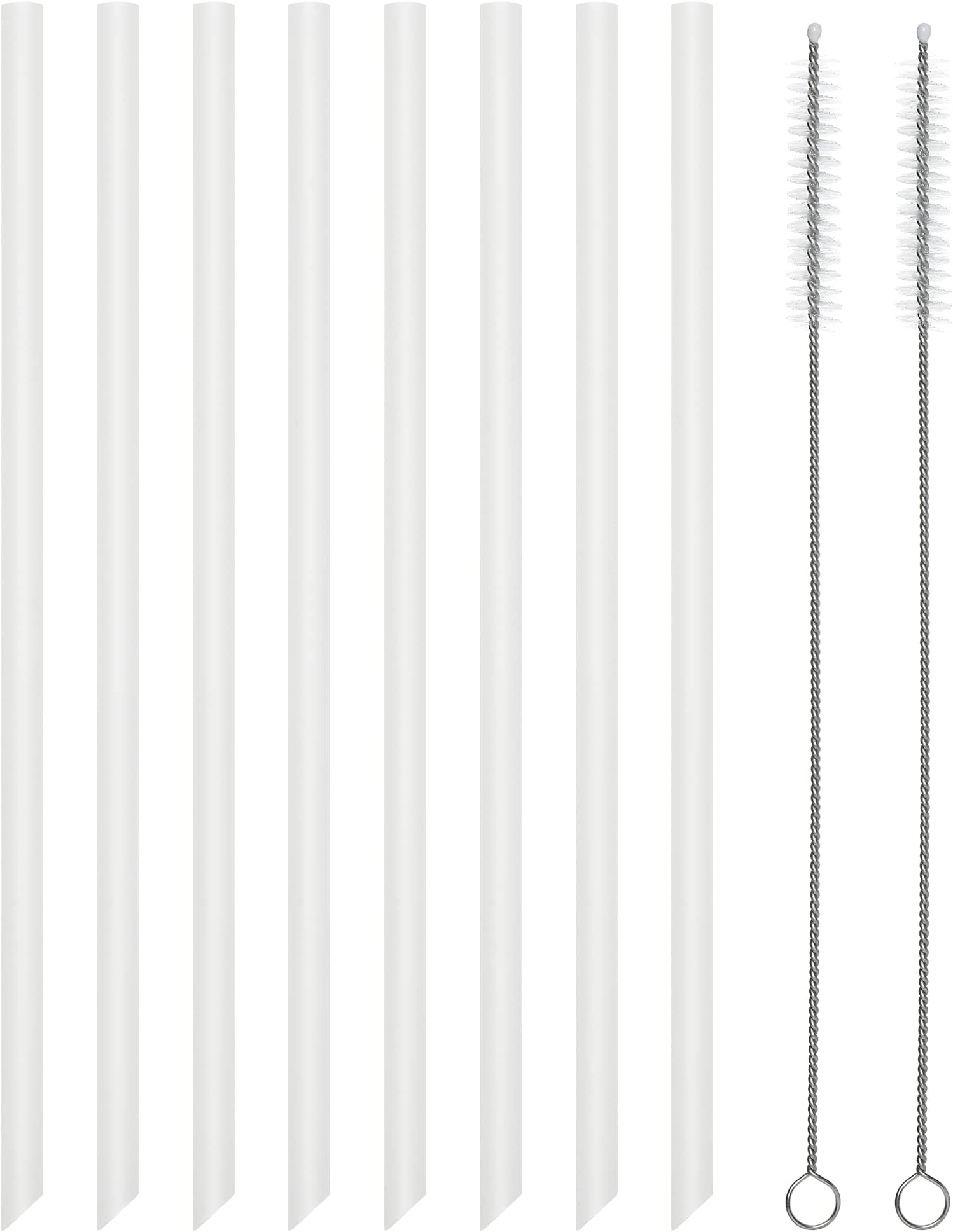 Amazon.com: Reusable Silicone Drinking Straws, 8 Pcs Long Straight ...