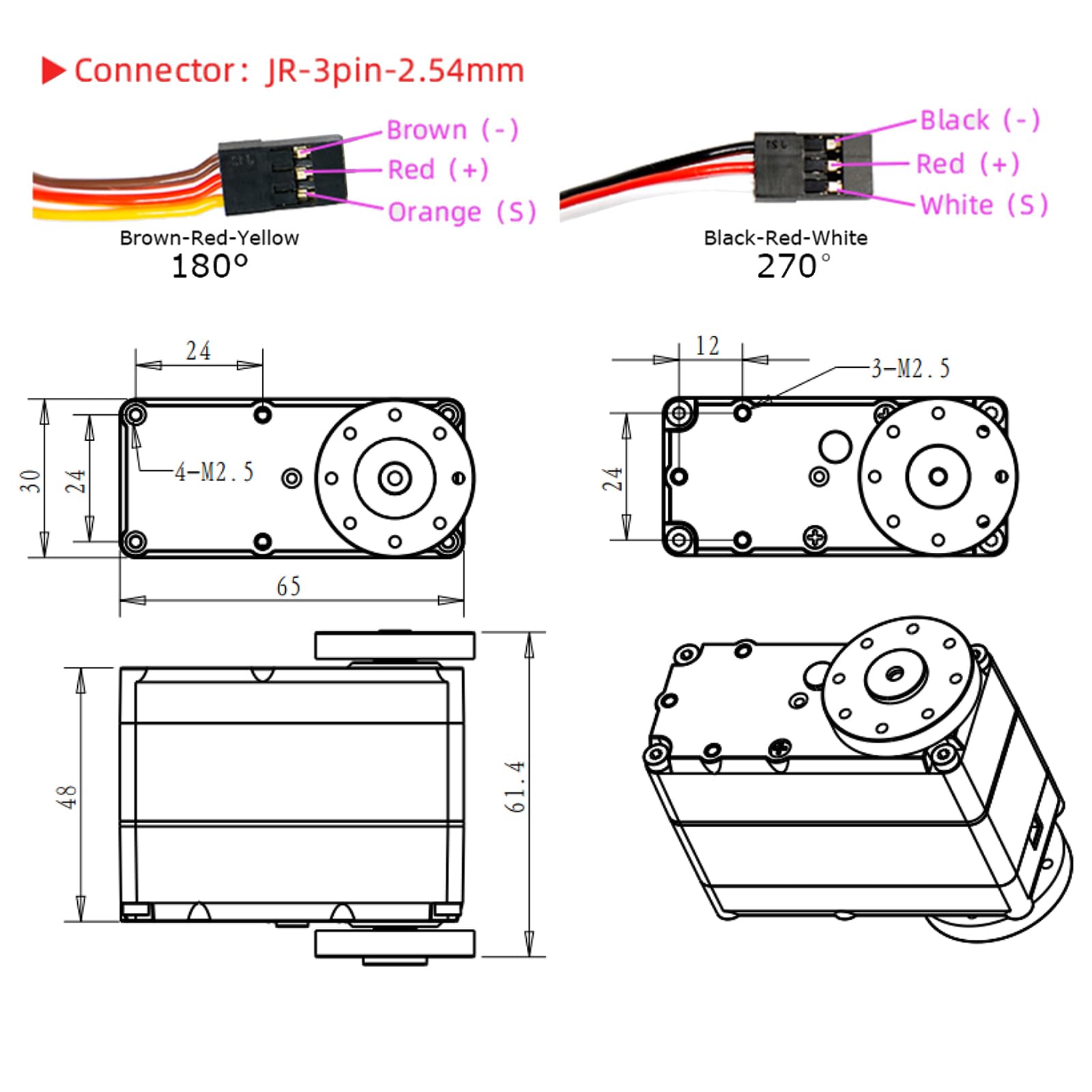 Snapklik.com : RDS51150 150KG Servo Digital Metal Robotic Servo 180 ...