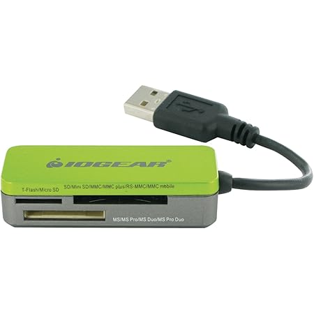 Amazon.com: IOGEAR 12-in-1 USB 2.0 Pocket Flash Memory Card Reader ...