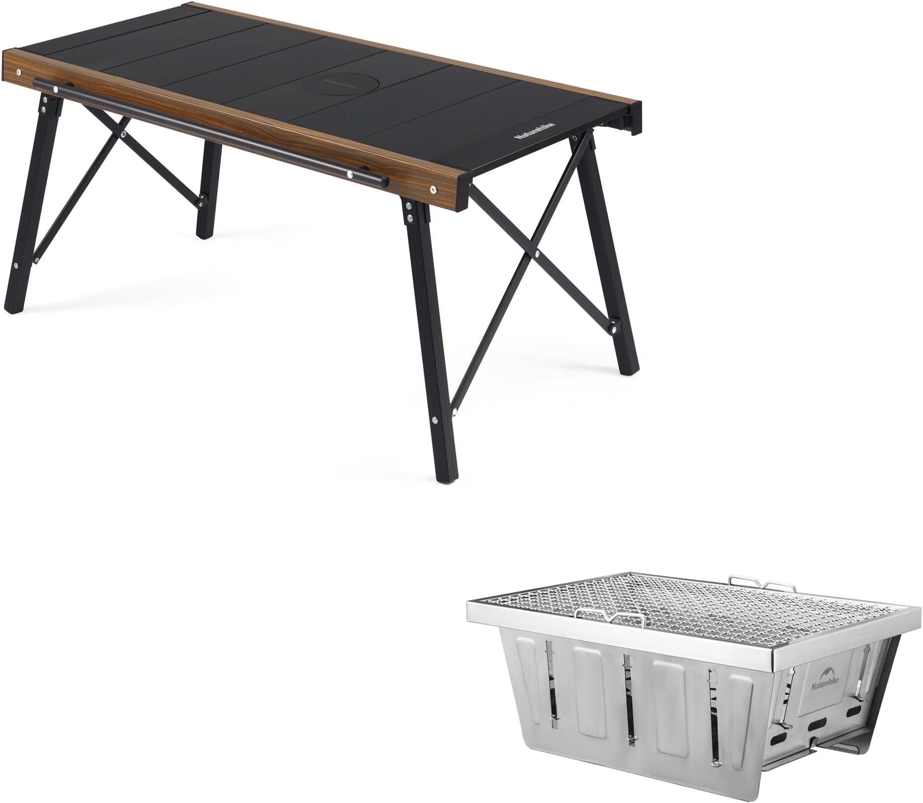 Amazon.com: Naturehike Folding IGT Camping Table with Grill : Sports & Outdoors