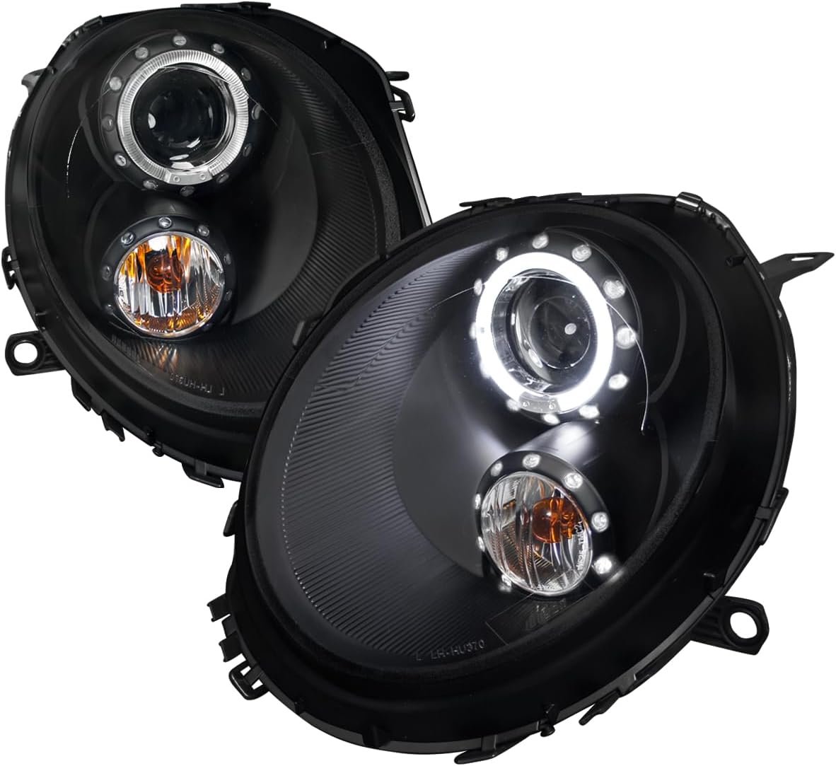 Amazon.com: PERDE Compatible with Mini Cooper Headlights Set Chrome ...
