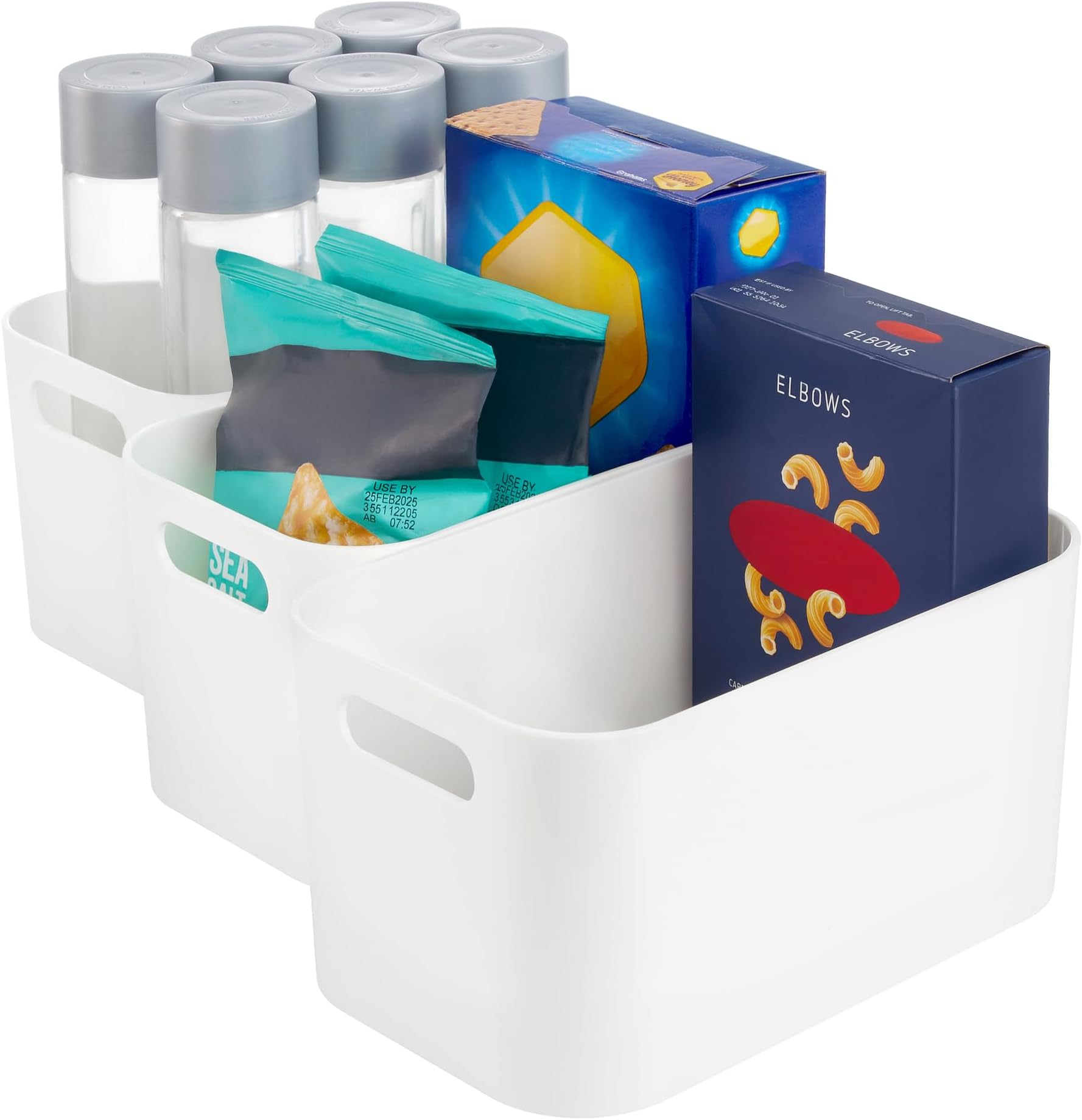 Amazon.com: Tstorage Plastic Open Storage Bins for Cupboards, Plastic ...