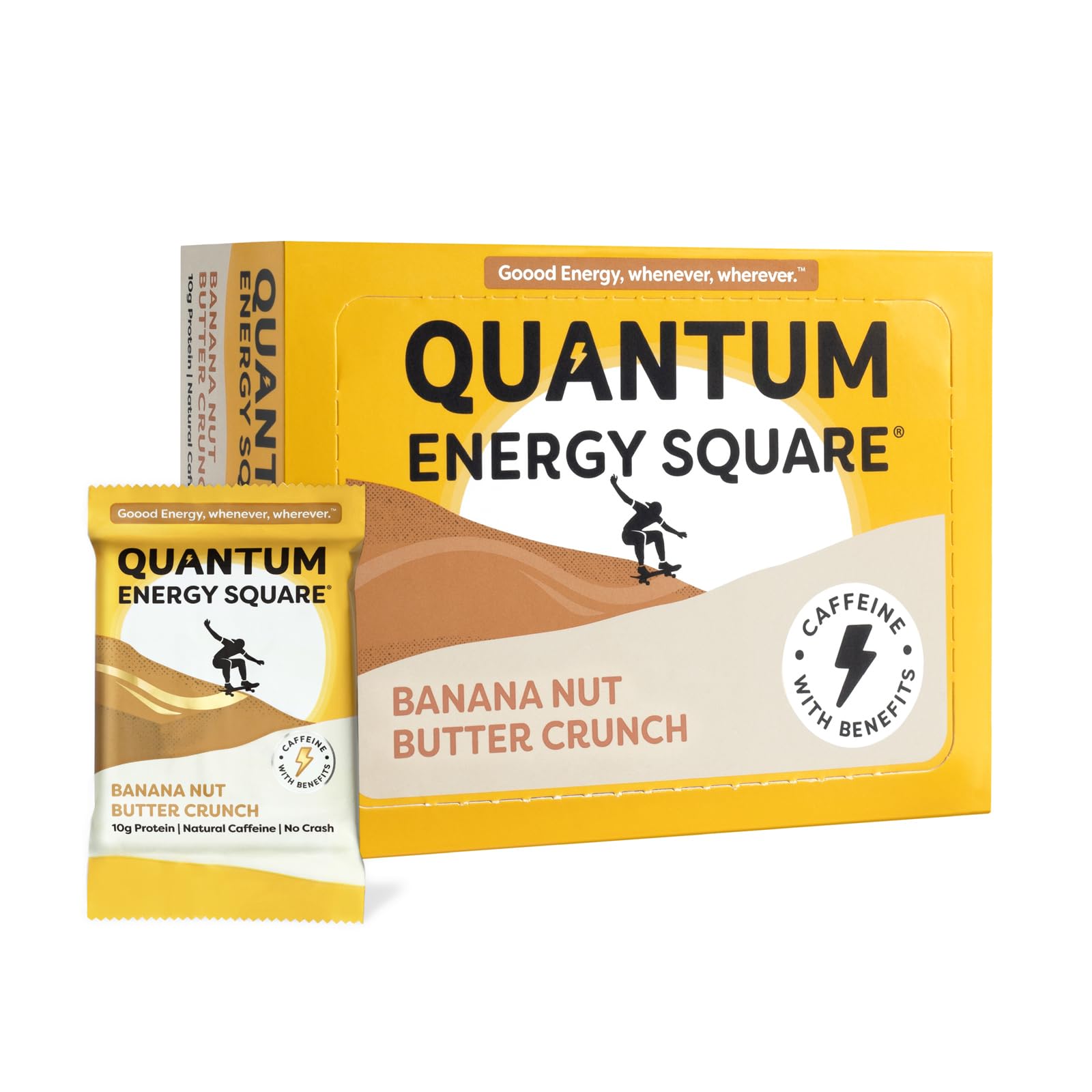 Amazon.com : Quantum Energy Square: Energy Bar with Caffeine & 10g ...