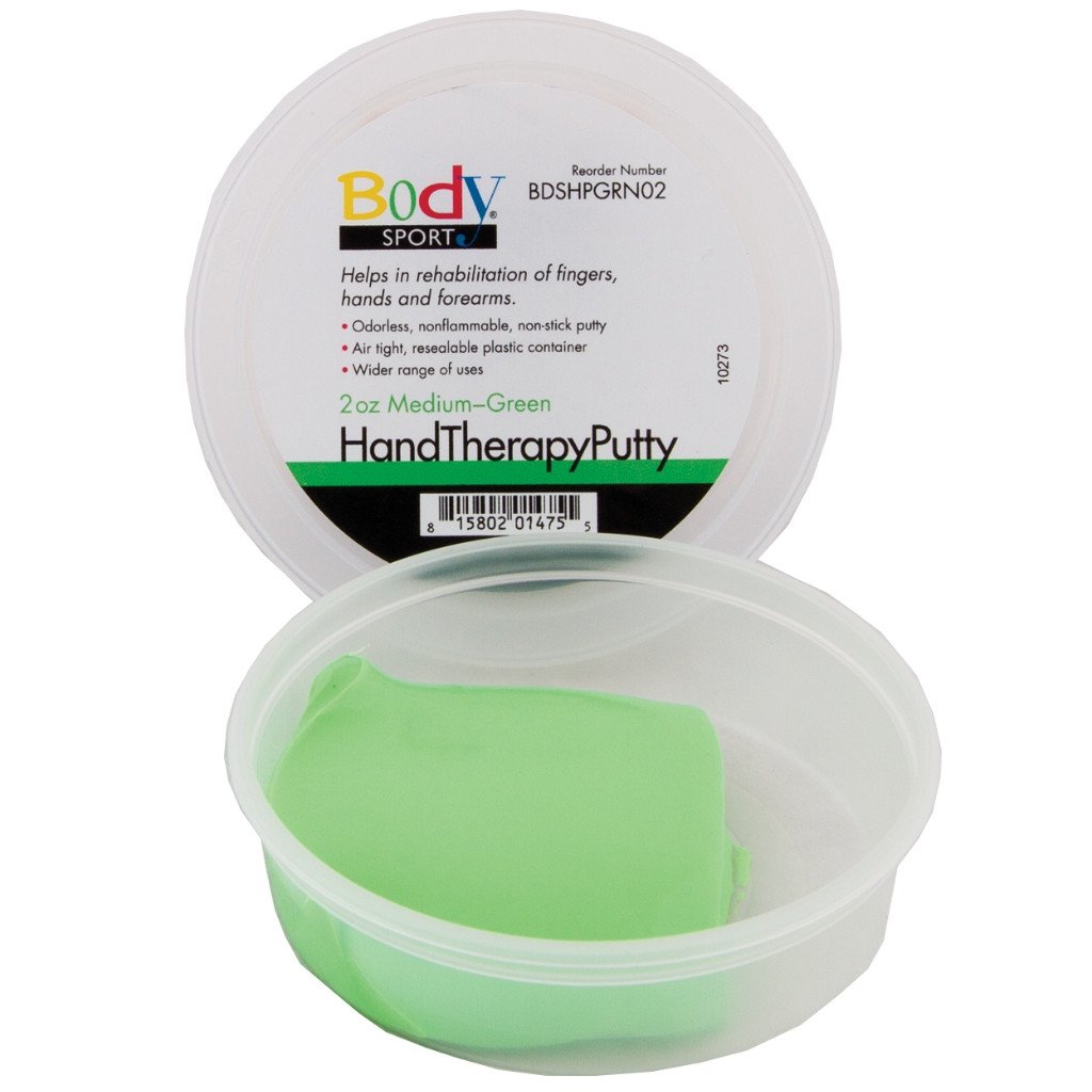 Amazon.com : Body Sport Standard Hand Therapy Putty, Green, 2 Oz ...
