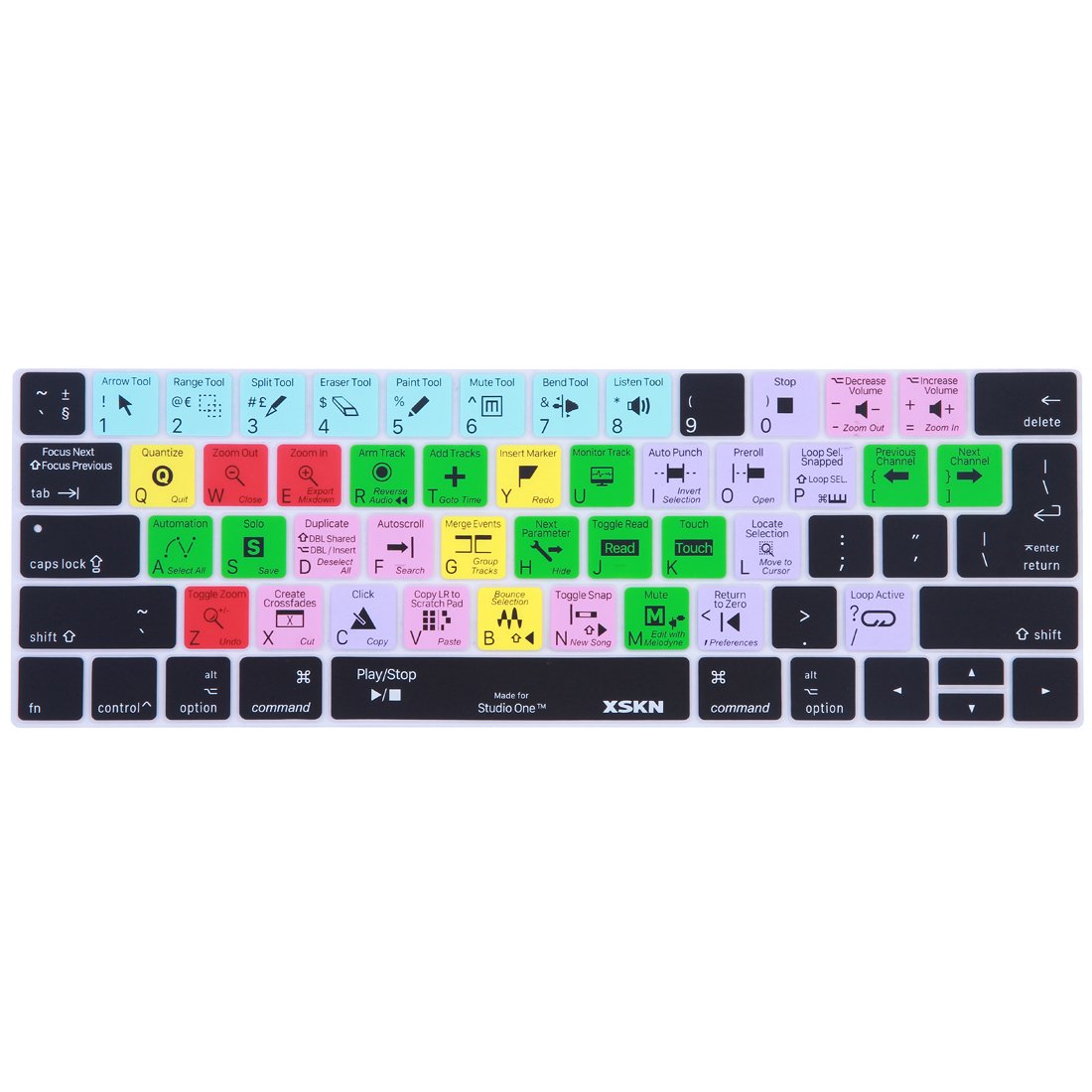 Amazon.com: XSKN Studio One Shortcut Design Silicone Keyboard Cover ...