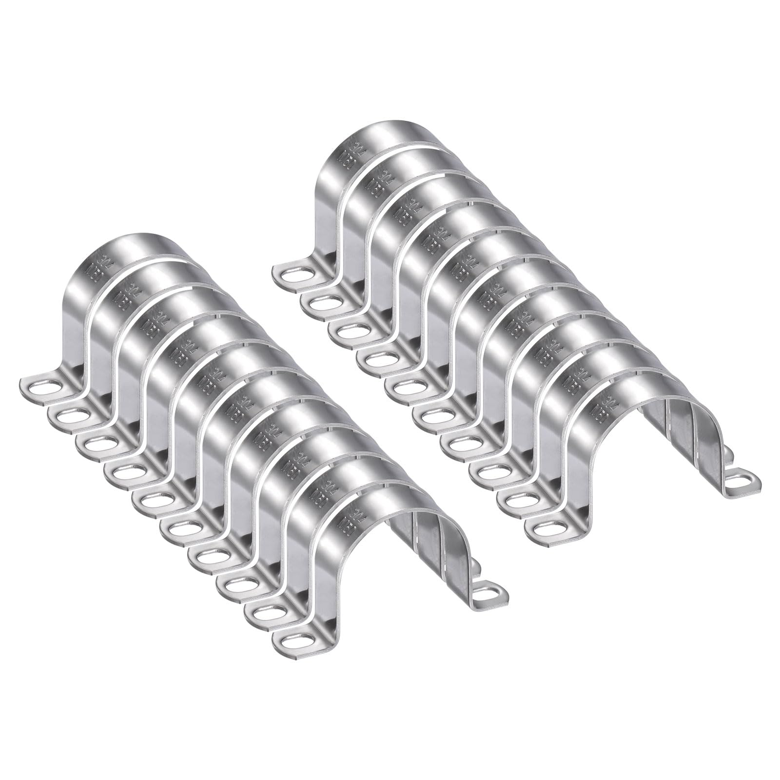 HARFINGTON 20pcs 2 Inch 50mm Conduit Clamps, M50 U Tube Pipe Clamp ...