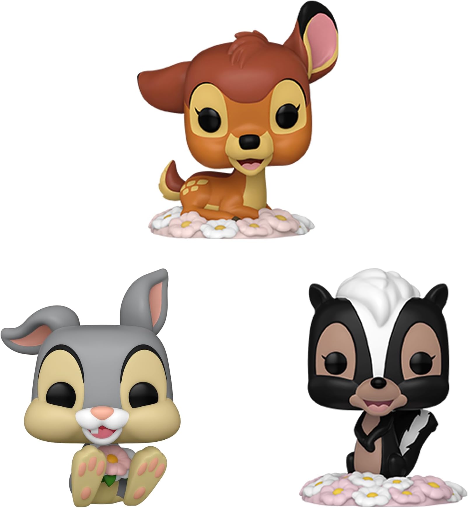 Amazon.com: Funko Pop! Bambi Set of 3 - Bambi, Thumper and Flower ...