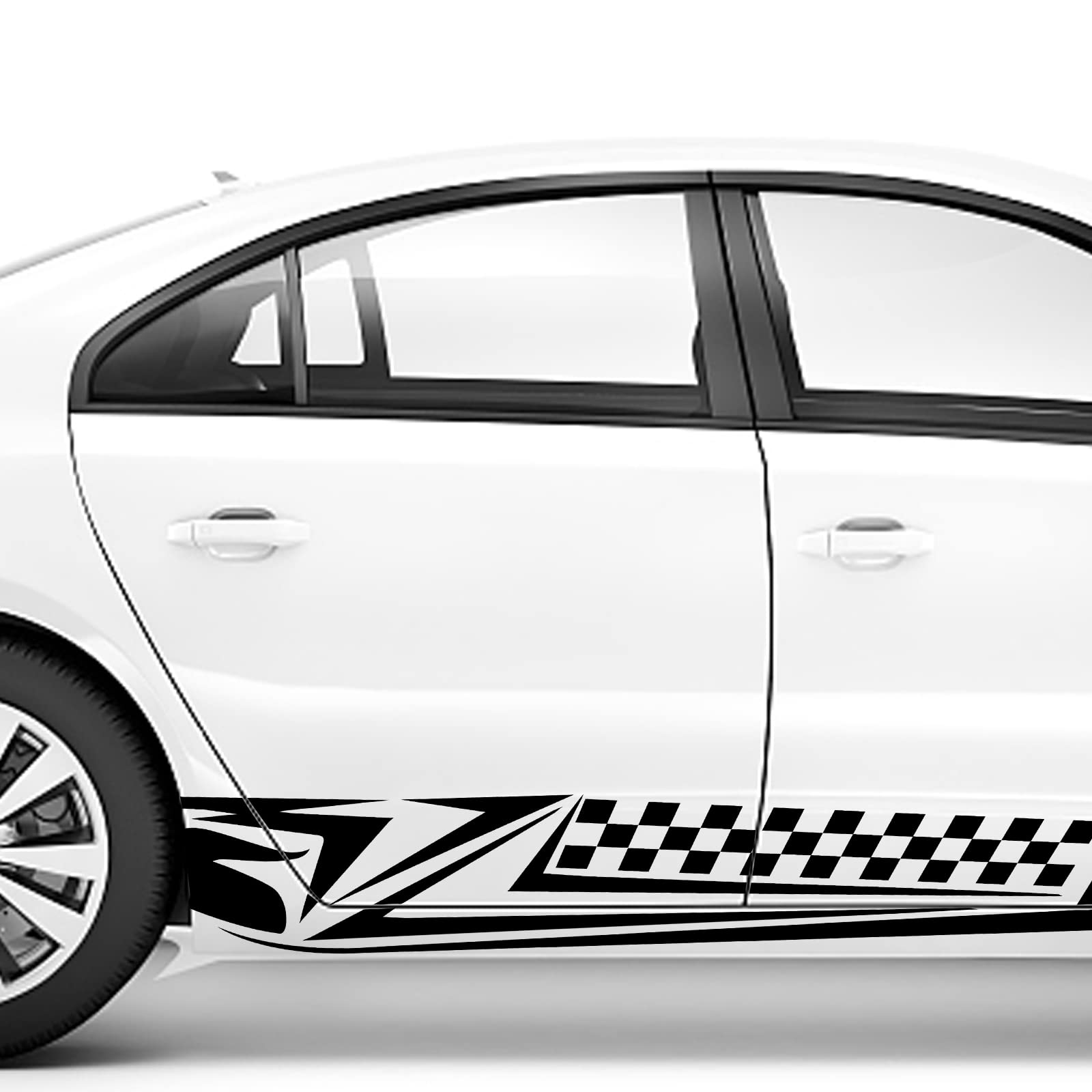 Checkerboard Car Graphics Stickers ROOF Car Stickers CONVERTIBLE