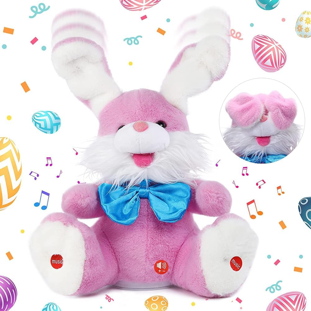 Amazon.com: Willcome Singing Talking Bunny Plush Toy Rabbit Stuffed ...