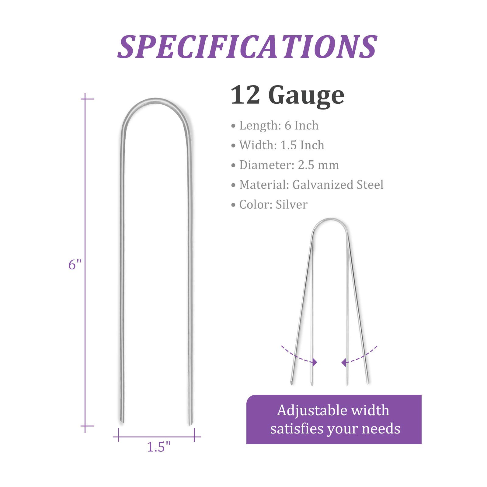 Snapklik.com : 120 Packs Garden Stakes 6 Inches 12 Gauge Heavy Duty ...