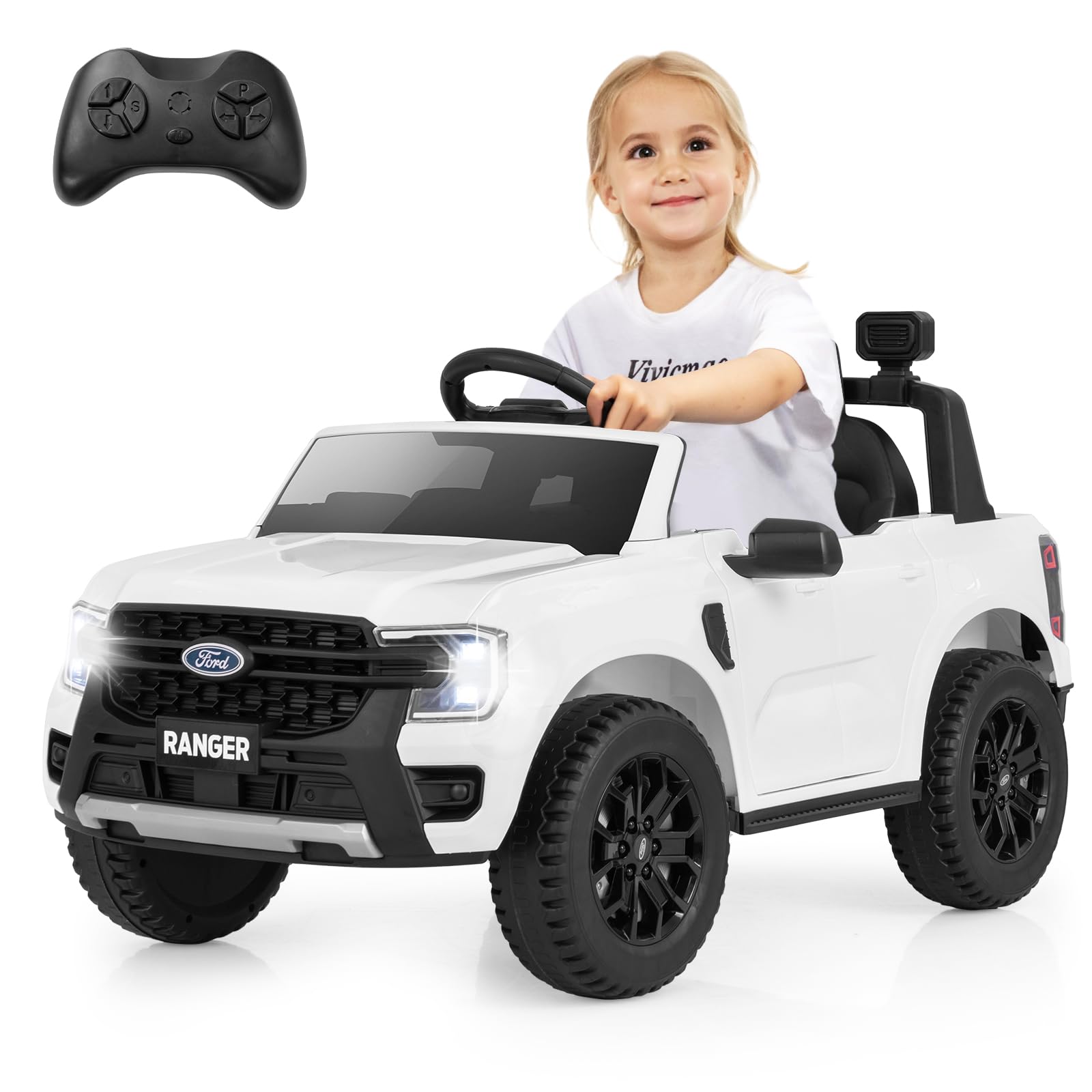 Amazon.com: Costzon Licensed Ford Ranger Kids Car, 12V Kids' Electric ...