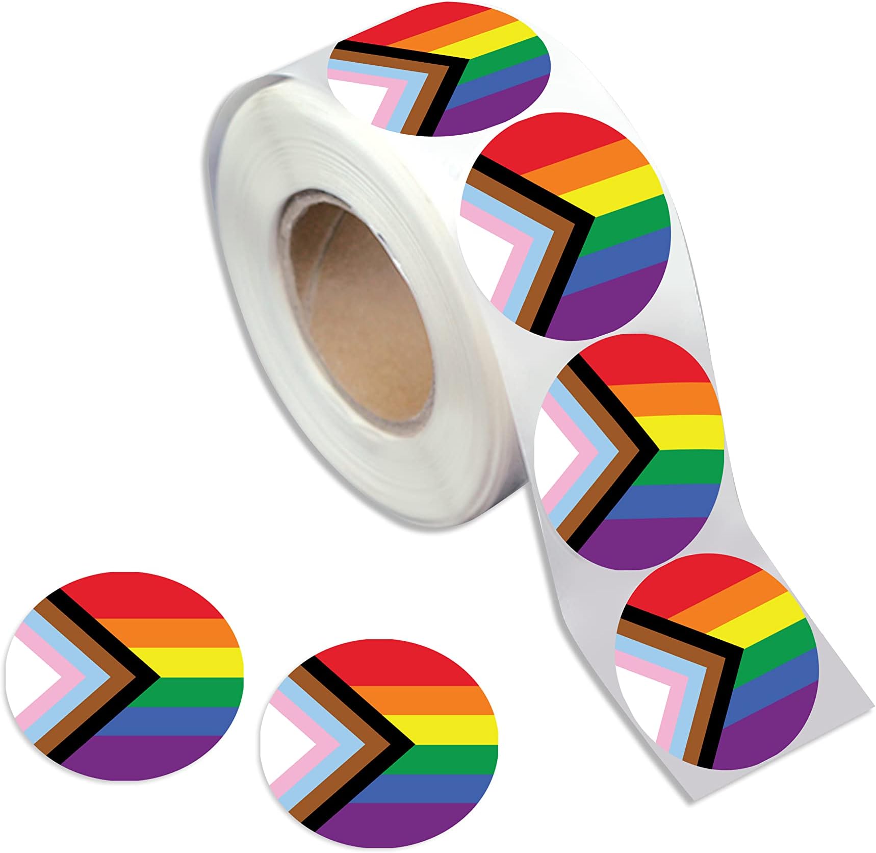 Amazon.com: 250 Progress Pride Daniel Quasar Rainbow Flag Circle ...