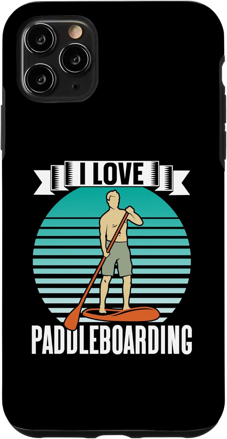 Amazon.com: iPhone 11 Pro Max I Love Paddleboarding Paddler Stand Up ...