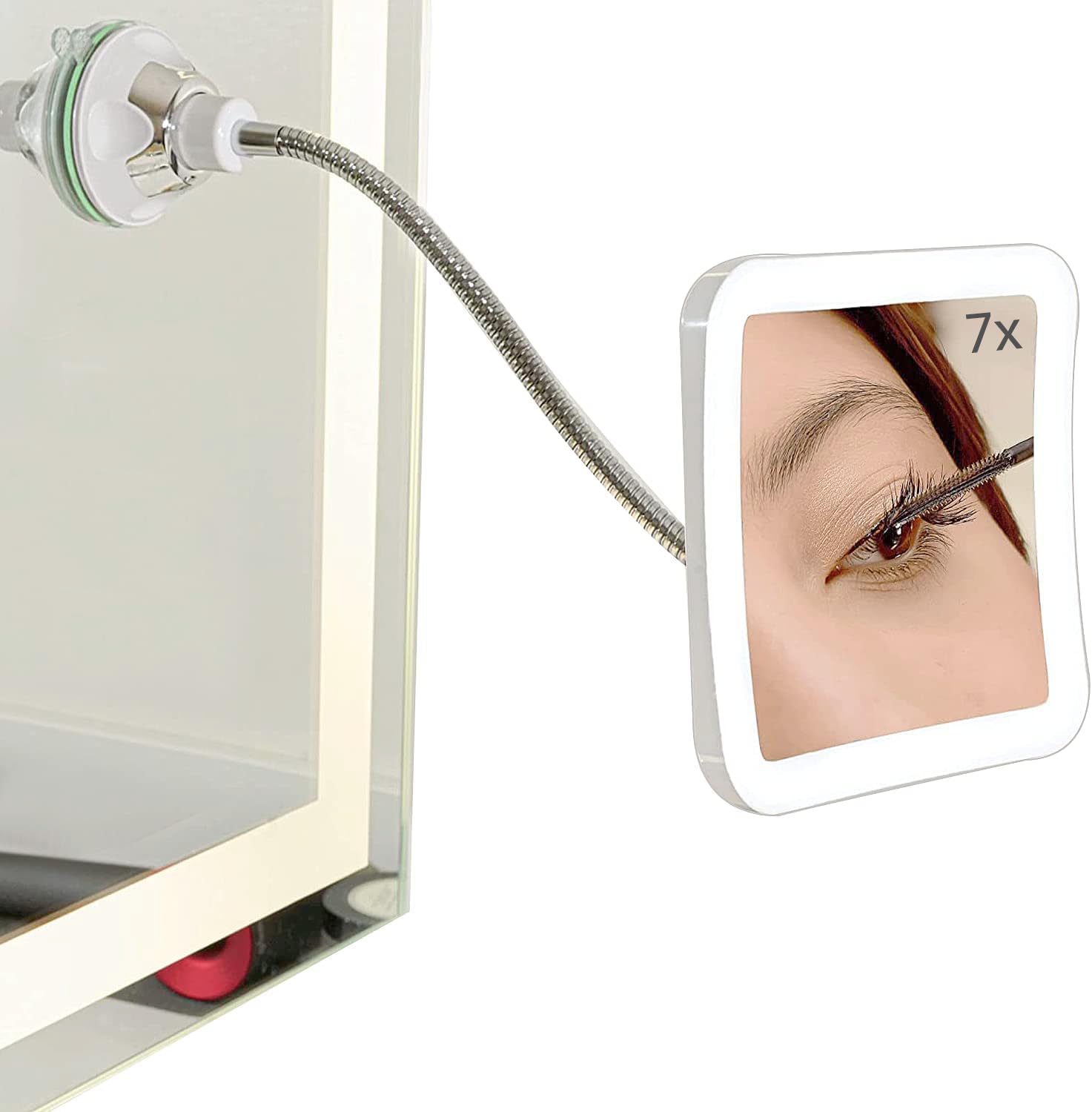 Amazon.com : Gooseneck Vanity 7X Mirror with Clear Acrylic Frame ...