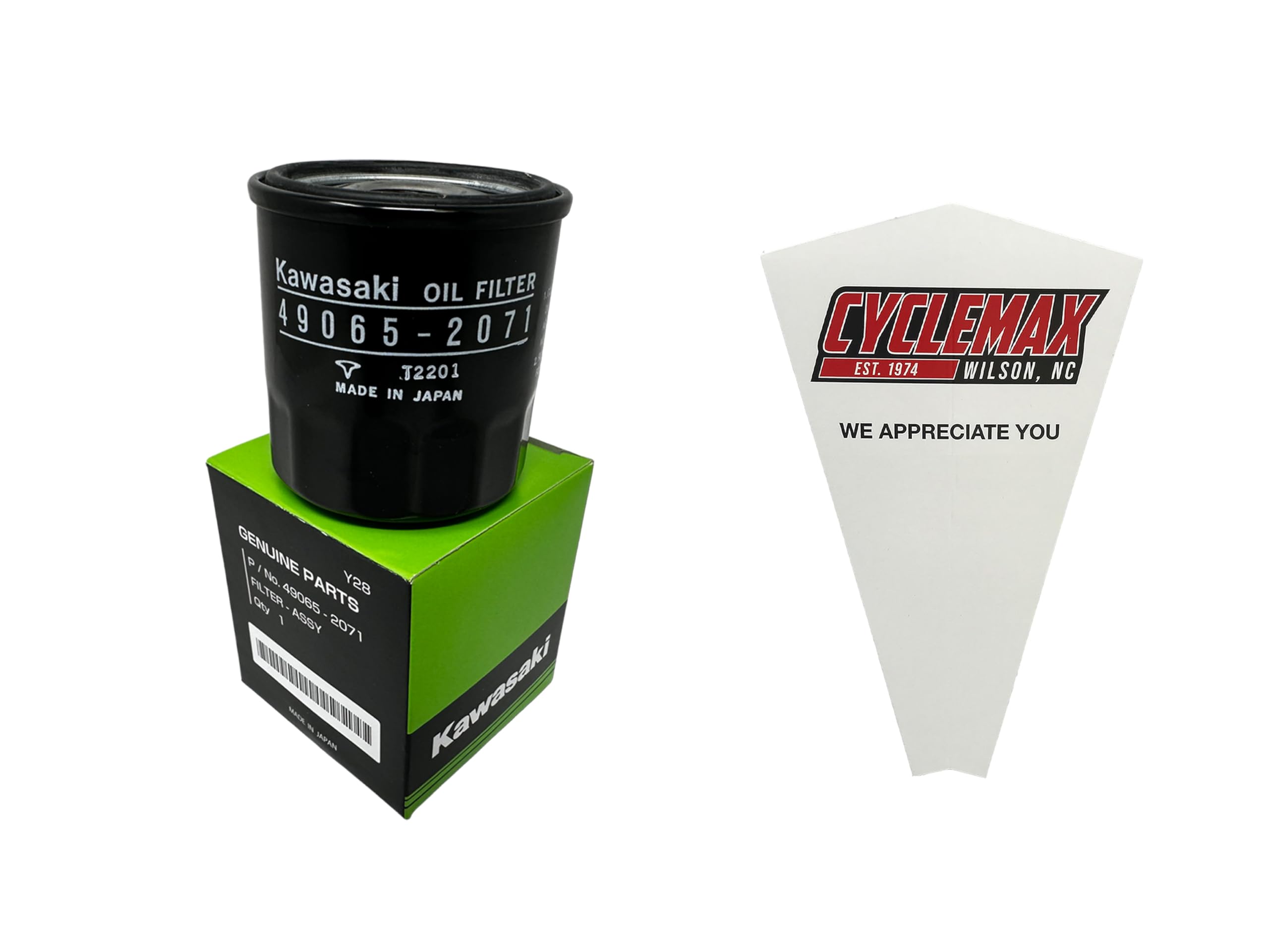 Amazon.com: Cyclemax One Pack for Kawasaki Oil Filter 49065-2071 ...