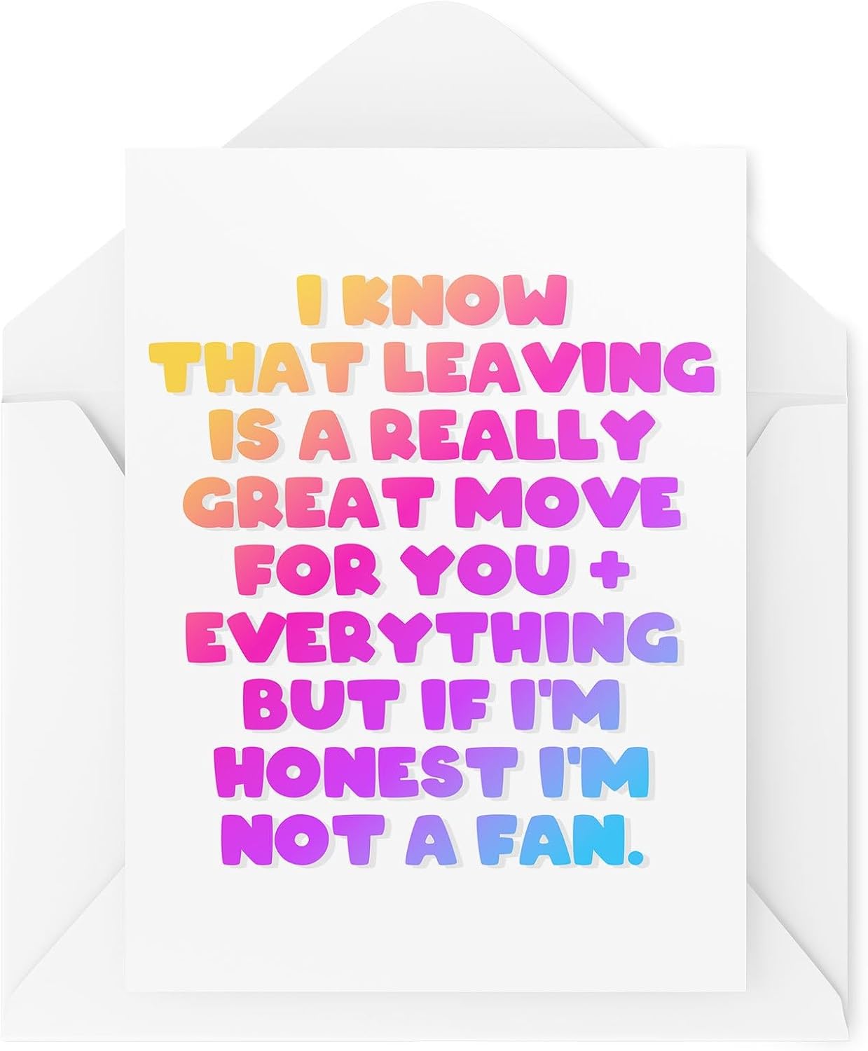 Funny Leaving Work Cards - If I'm Honest I'm Not A Fan - Goodbye Cards ...