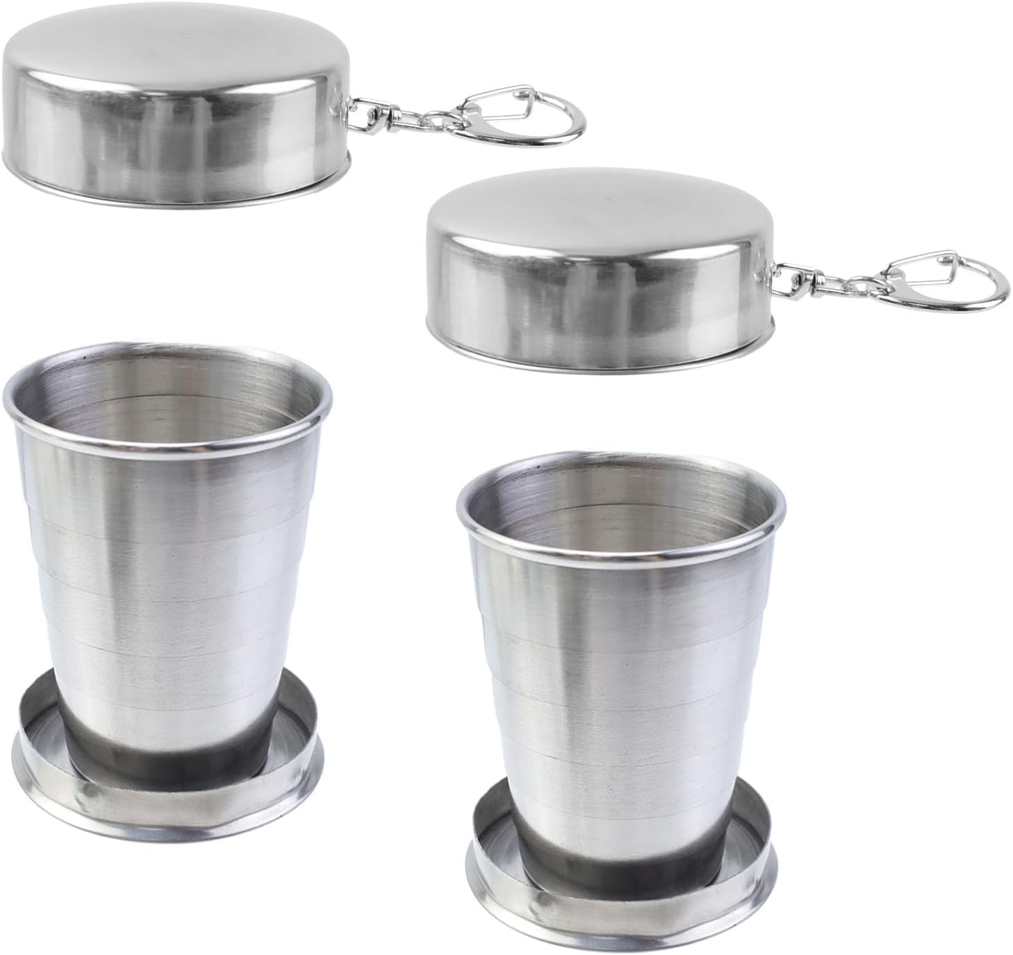 Amazon.com : MY MIRONEY 2PCS Stainless Steel Collapsible Cup Telescopic ...